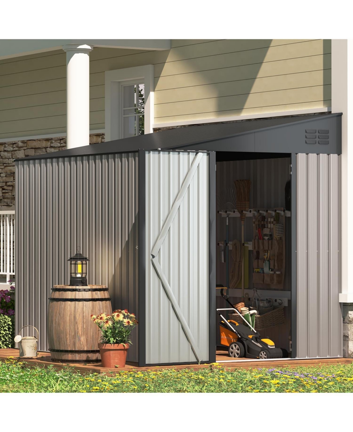 Click here for Aecojoy 6x8 Lean to Shed Outdoor Storage Shed - Br... prices