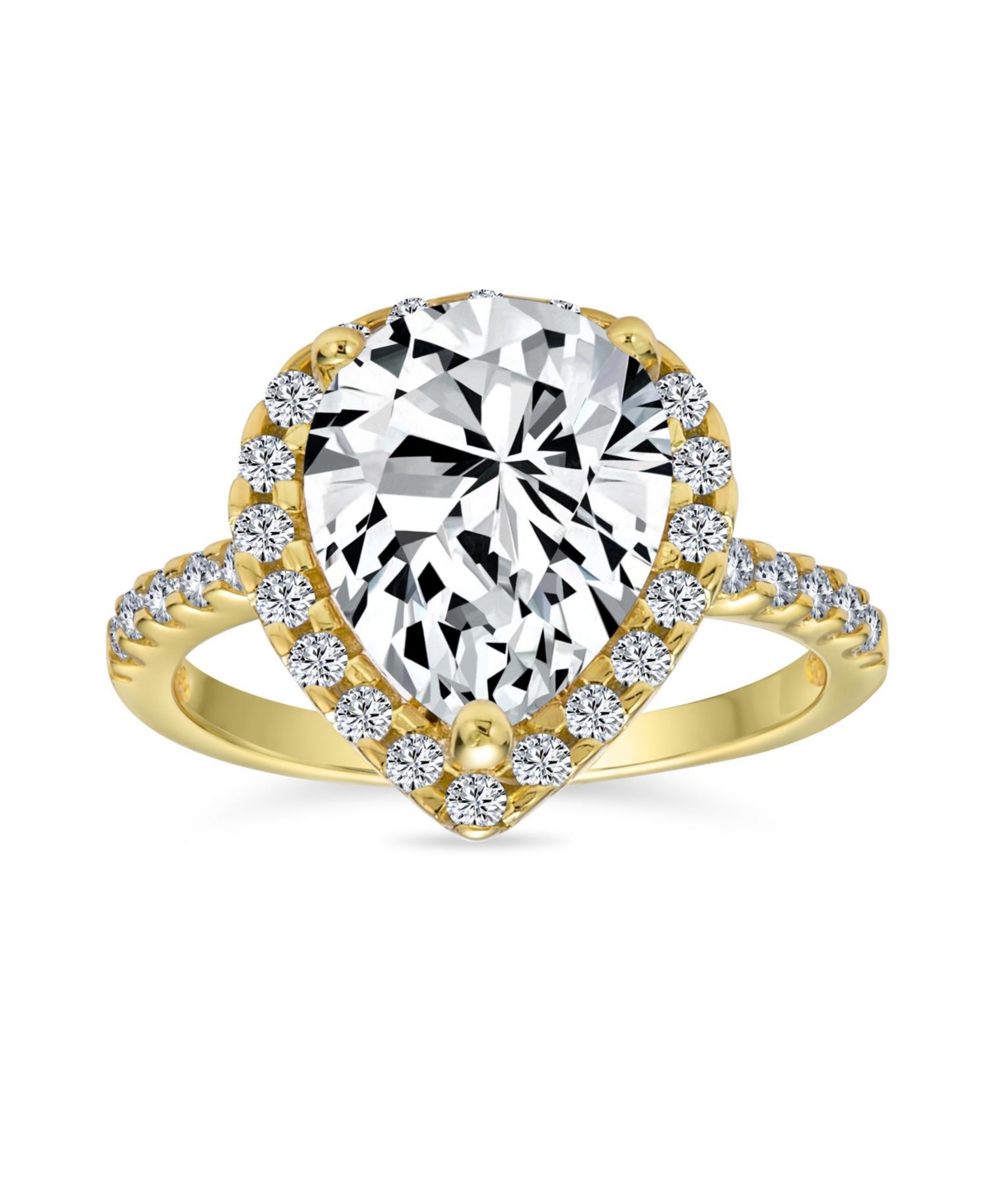 Click here for Bling Jewelry 7CT Pear Halo Cz Solitaire Teardrop... prices