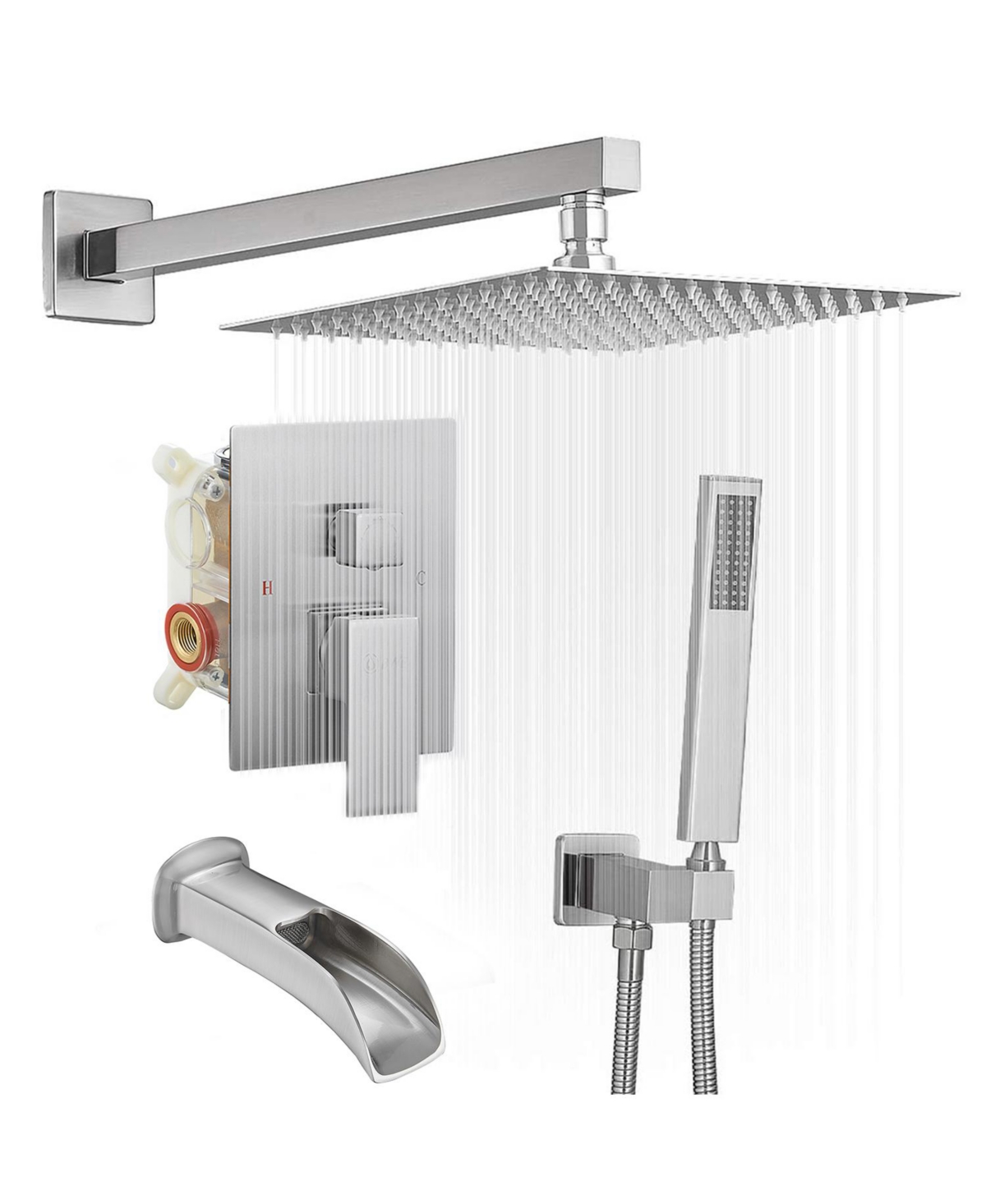 Click here for 3-Spray Patterns With 2.5 Gpm 10 in. Showerhead Wa... prices
