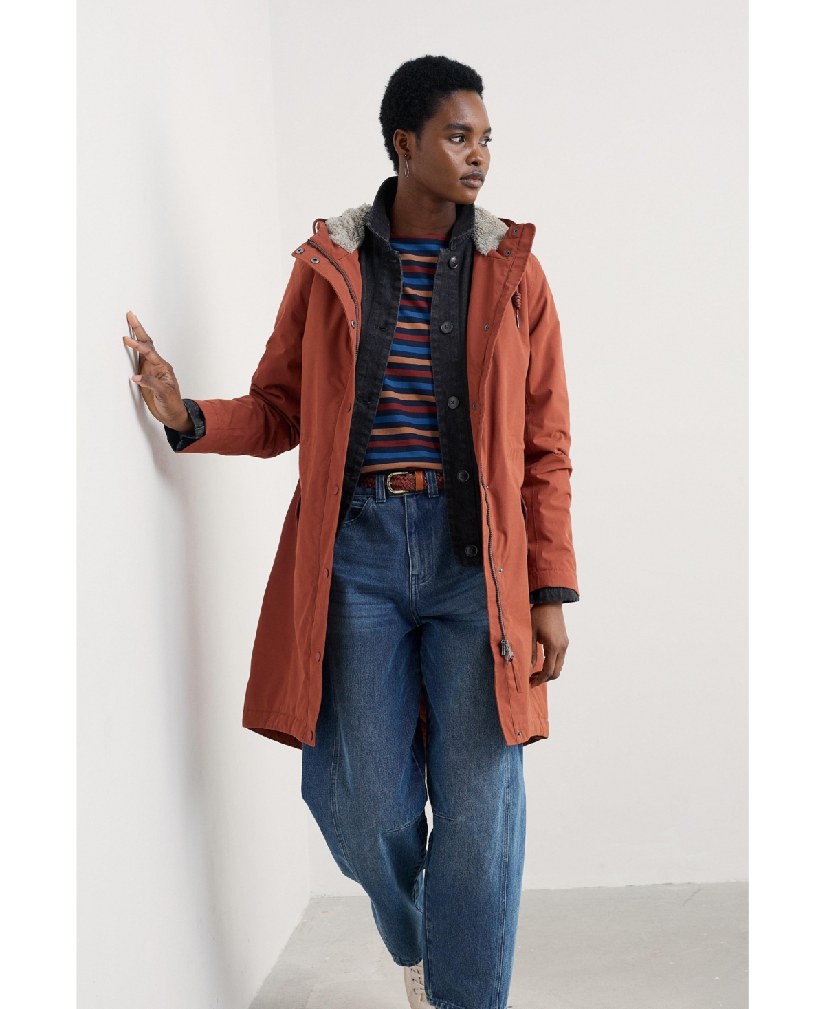 Click here for Seasalt Cornwall Plant Hunter Raincoat - Hazel prices