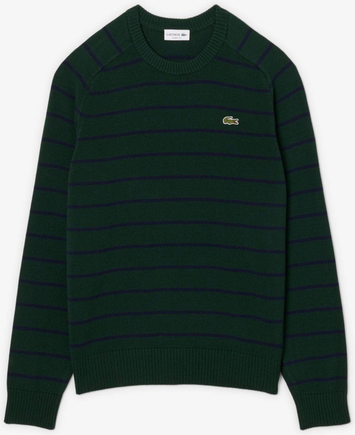 Click here for Lacoste Mens Striped 3D Crewneck Sweater - Sinople... prices