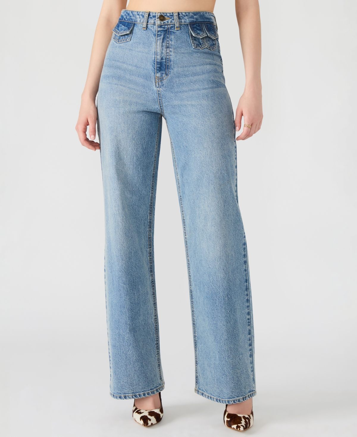 Click here for Steve Madden Womens Geraldine Boot-cut Jeans - Chl... prices