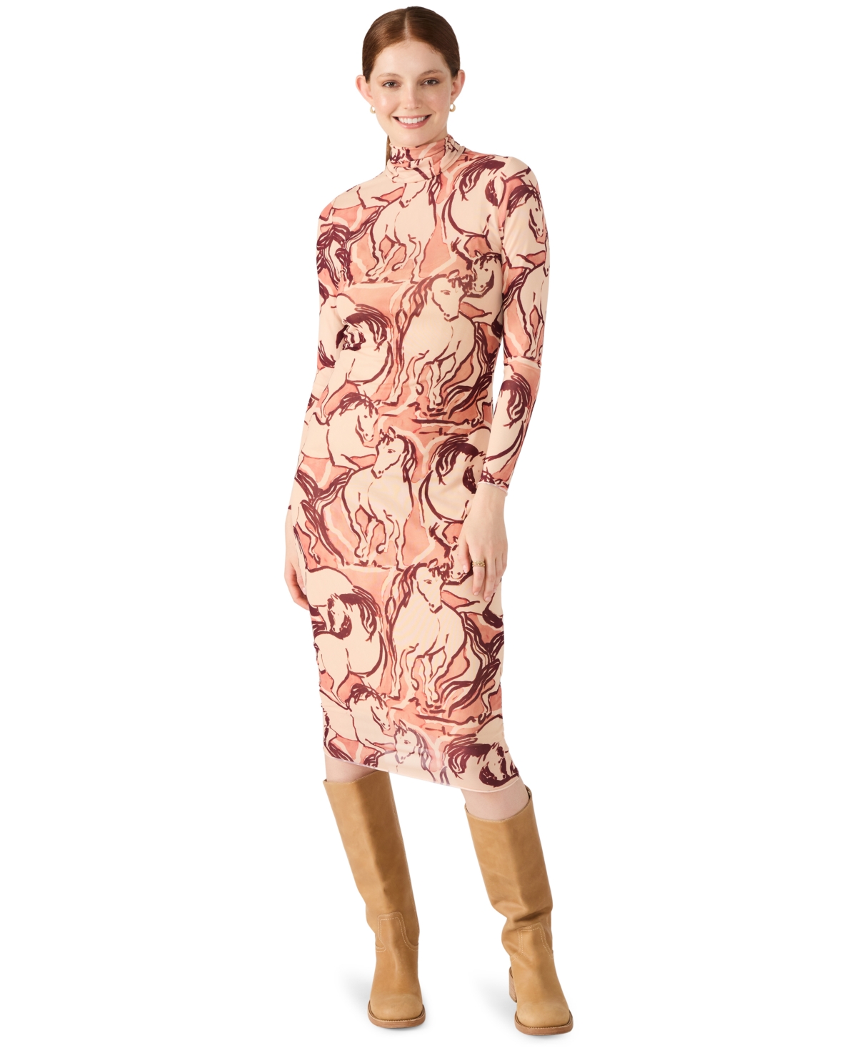 Click here for Steve Madden Womens Vivienne Printed Midi Dress -... prices