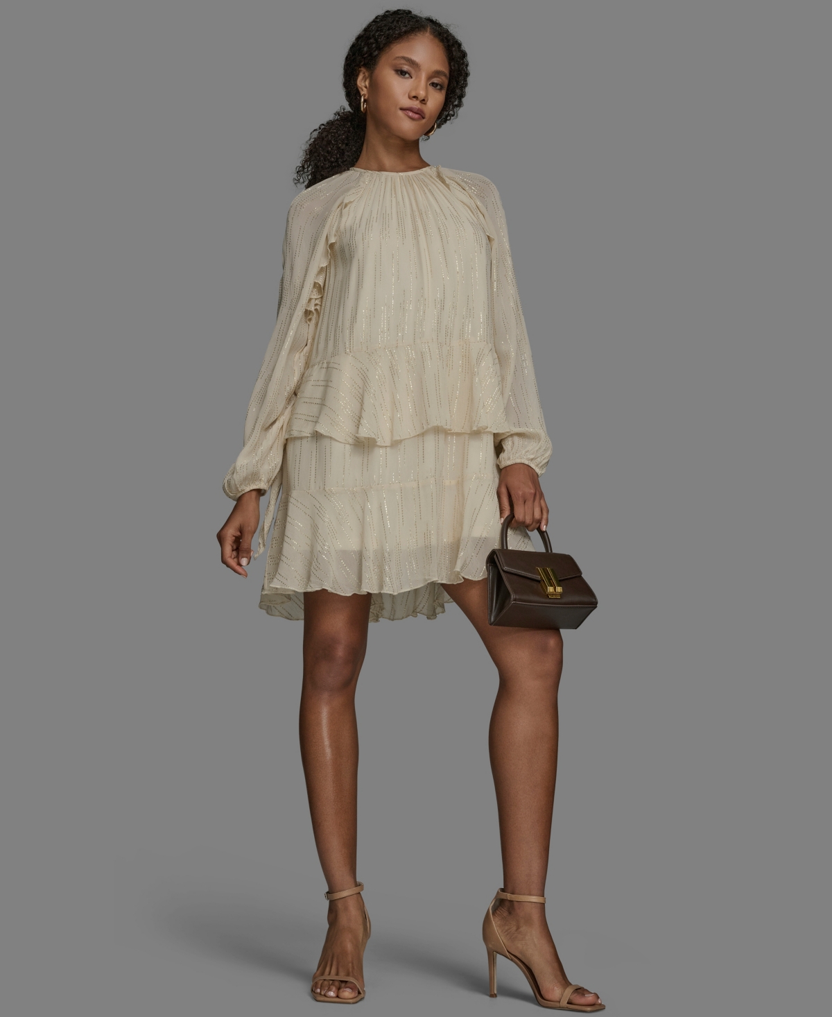 Click here for Bcbg Womens Long Sleeve Shift Dress - Ecru prices