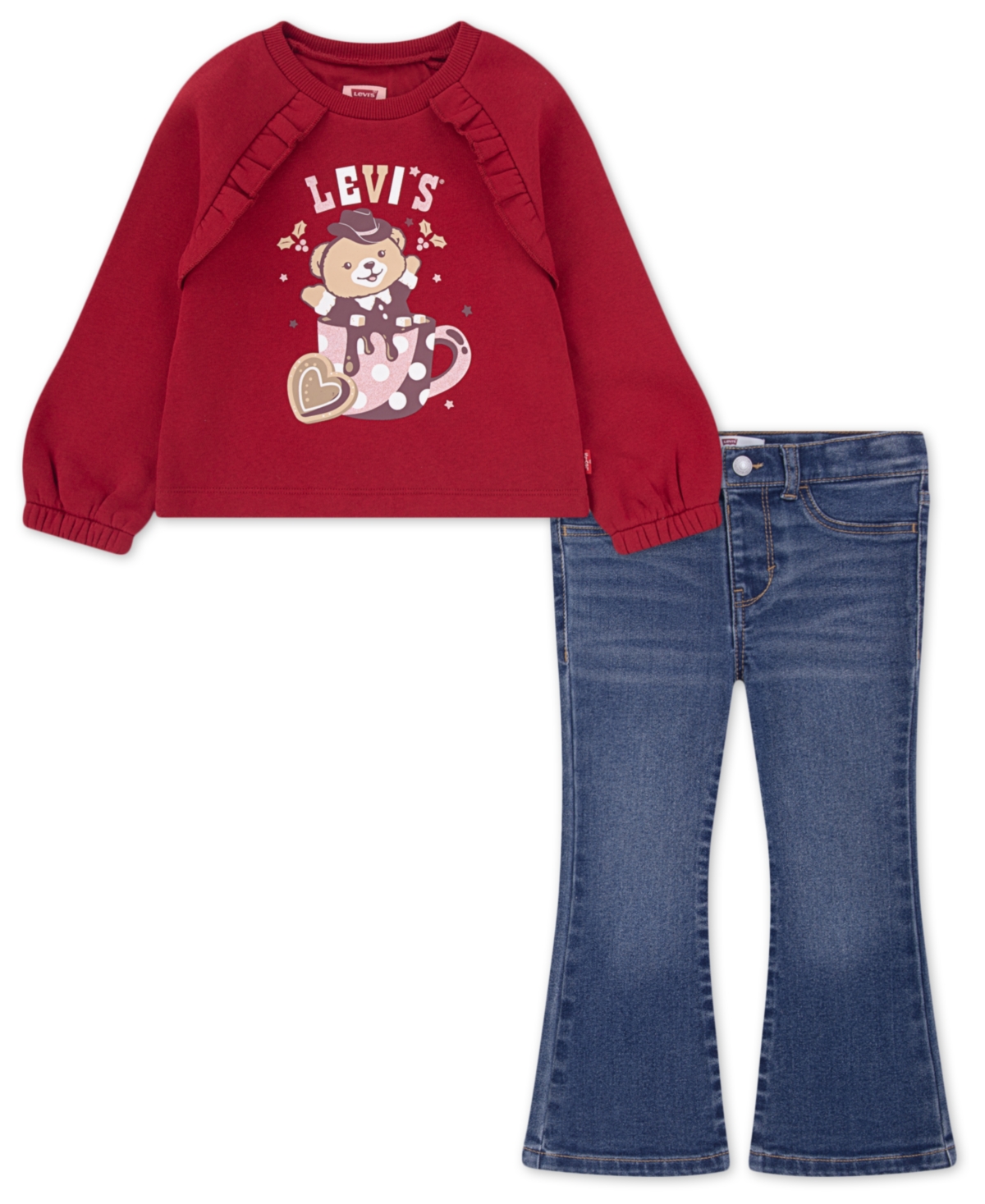 Click here for Levis Toddler Girls 2-Piece Ruched Crewneck Sweats... prices
