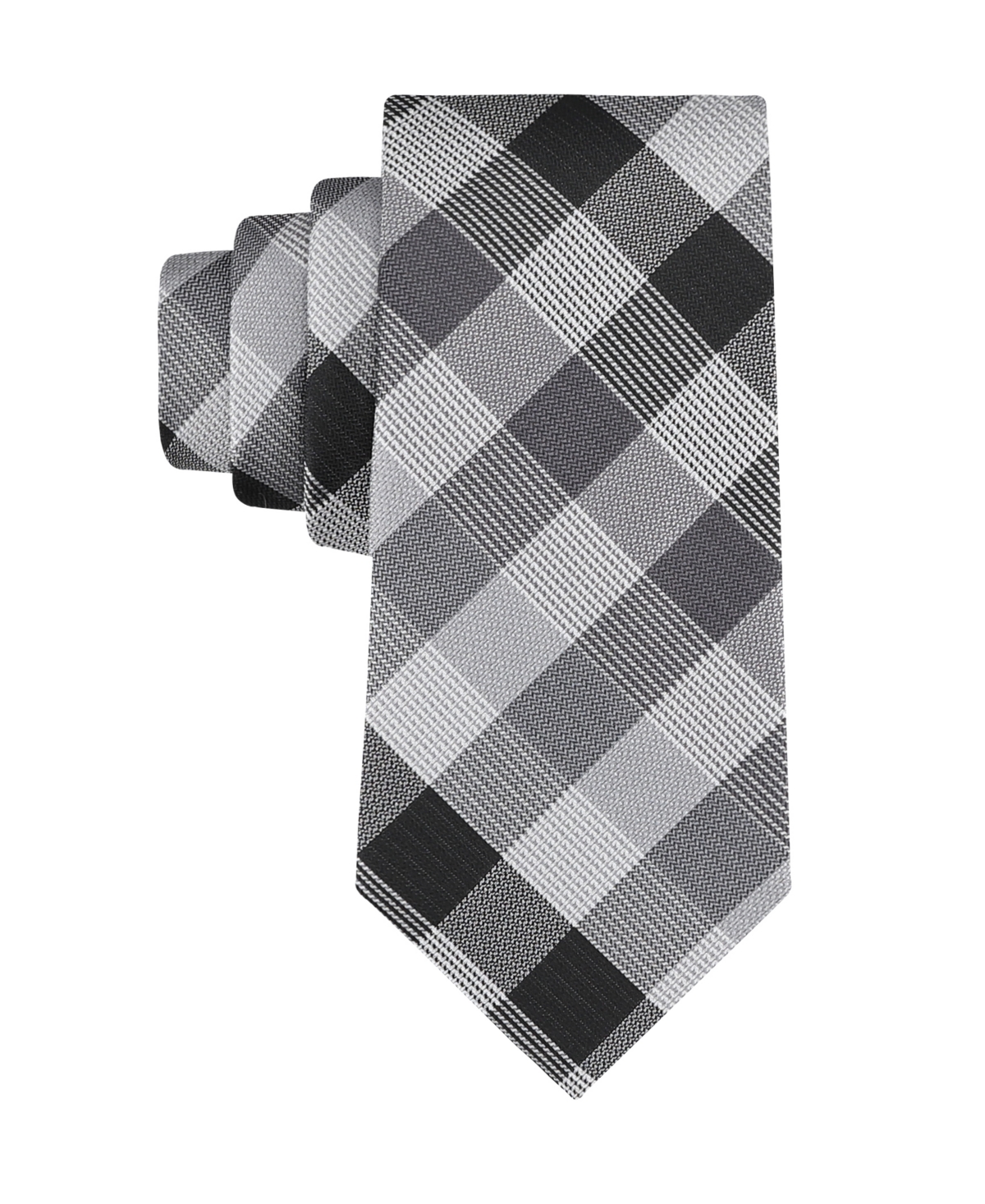 Click here for Calvin Klein Mens Maddox Grid Tie - Black prices