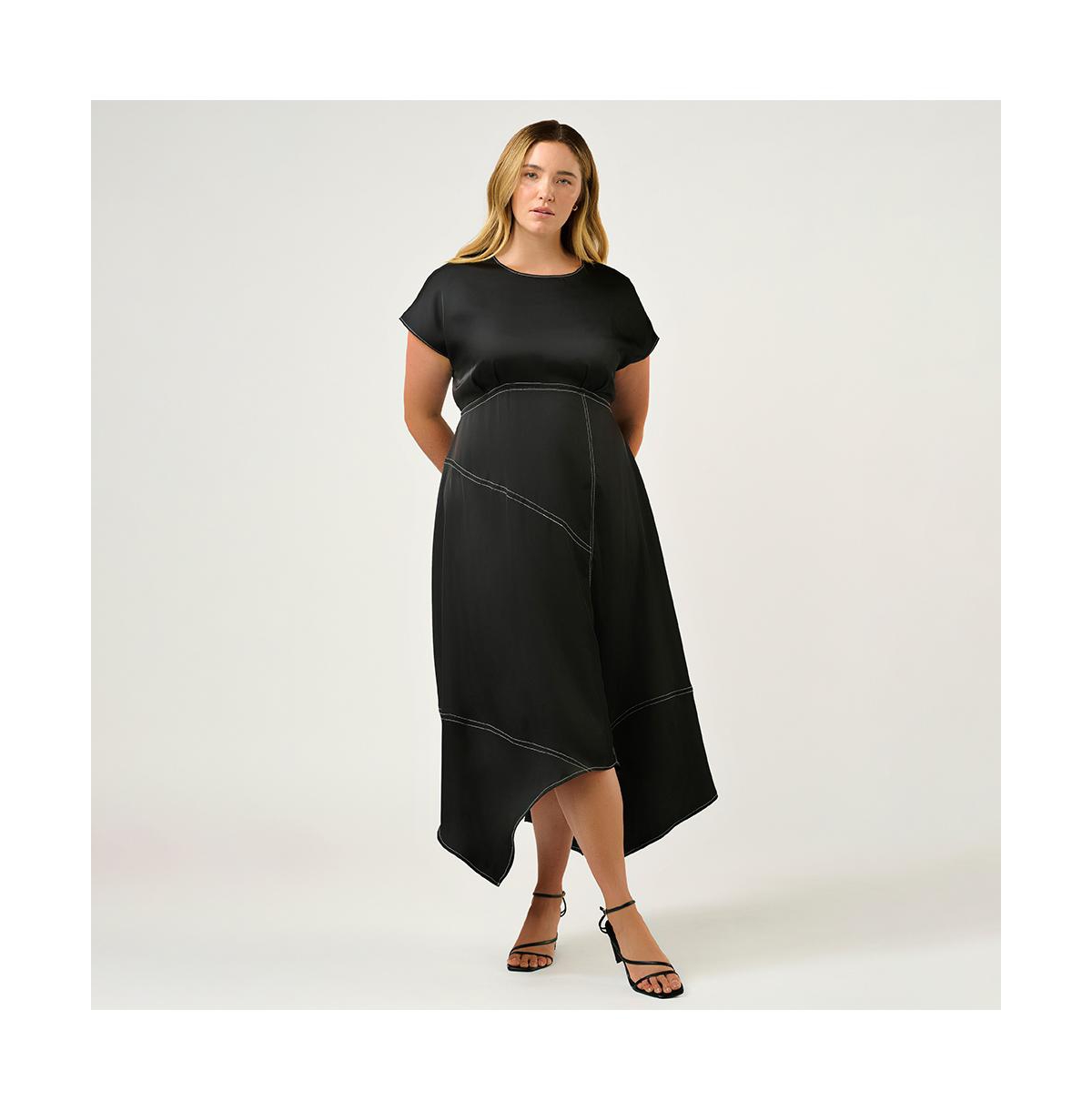Click here for Estelle Plus Size Josephine Contrast Stitch Dress prices
