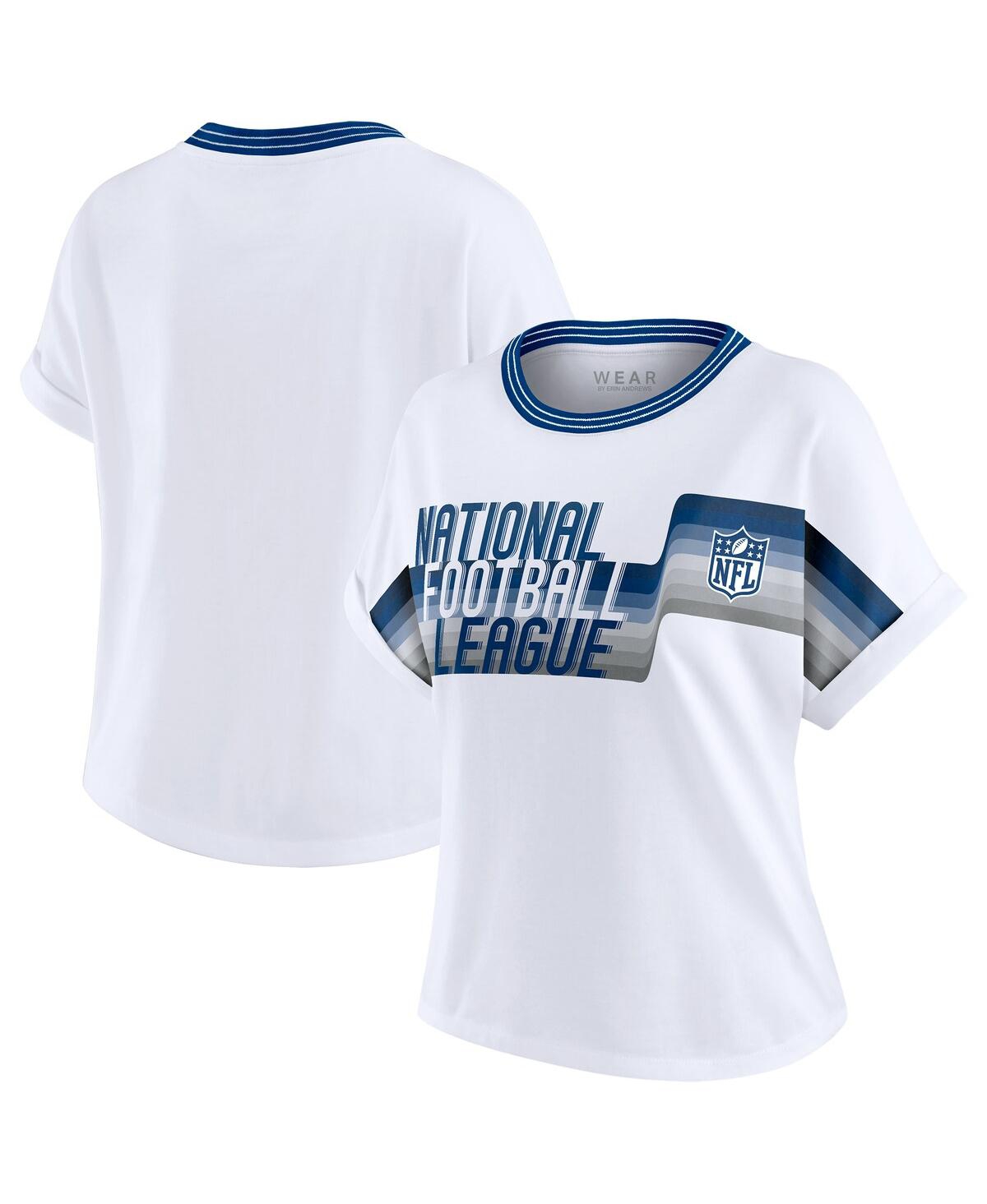 Click here for Wear by Erin Andrews Womens White Nfl Cropped Cent... prices