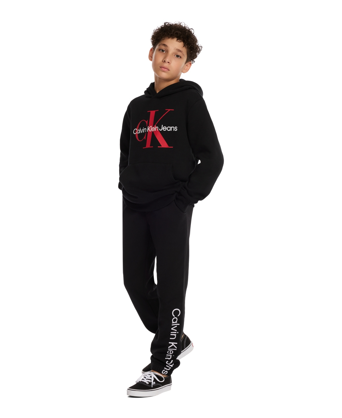 Click here for Calvin Klein Big Boys Fleece Joggers - Black prices