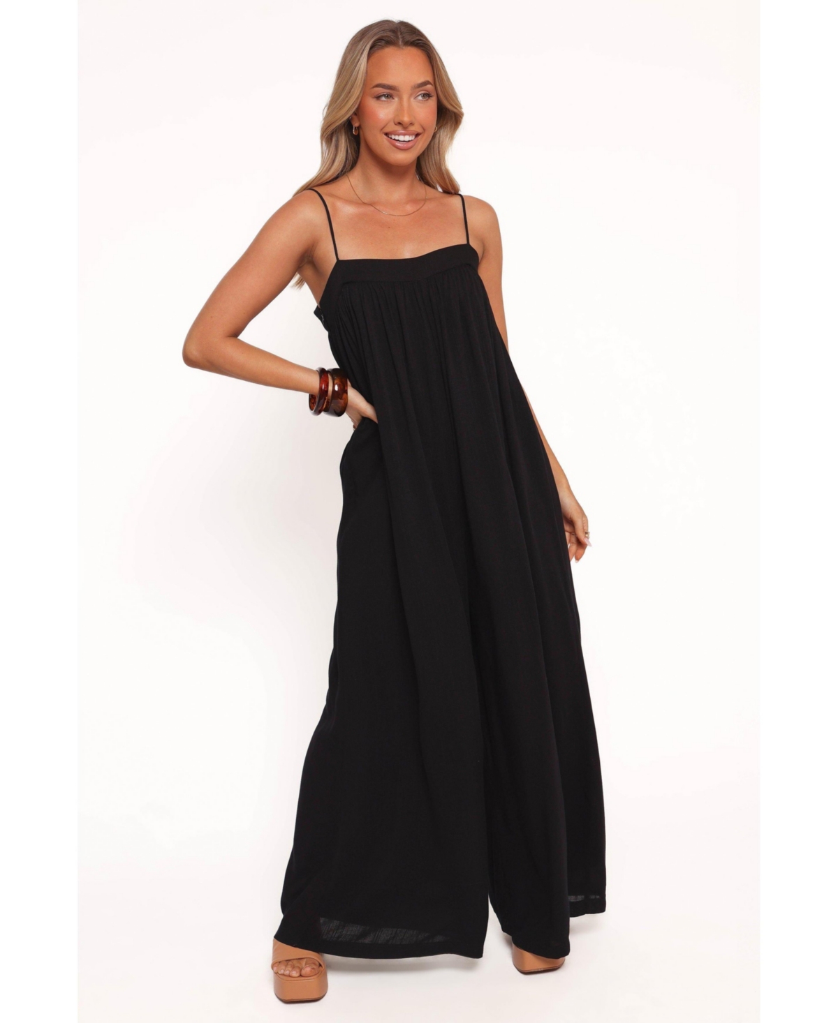 Click here for Petal and Pup Womens Abegail Flowy Jumpsuit - Blac... prices