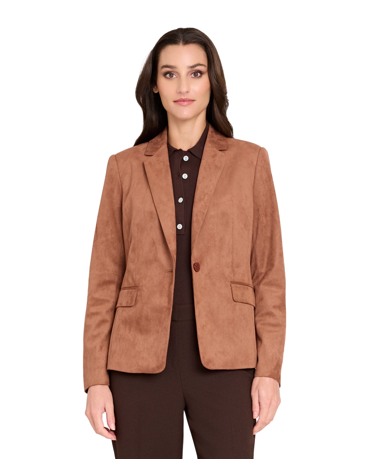 Click here for Tahari Asl Womens Notch Collar Blazer - Tawny prices