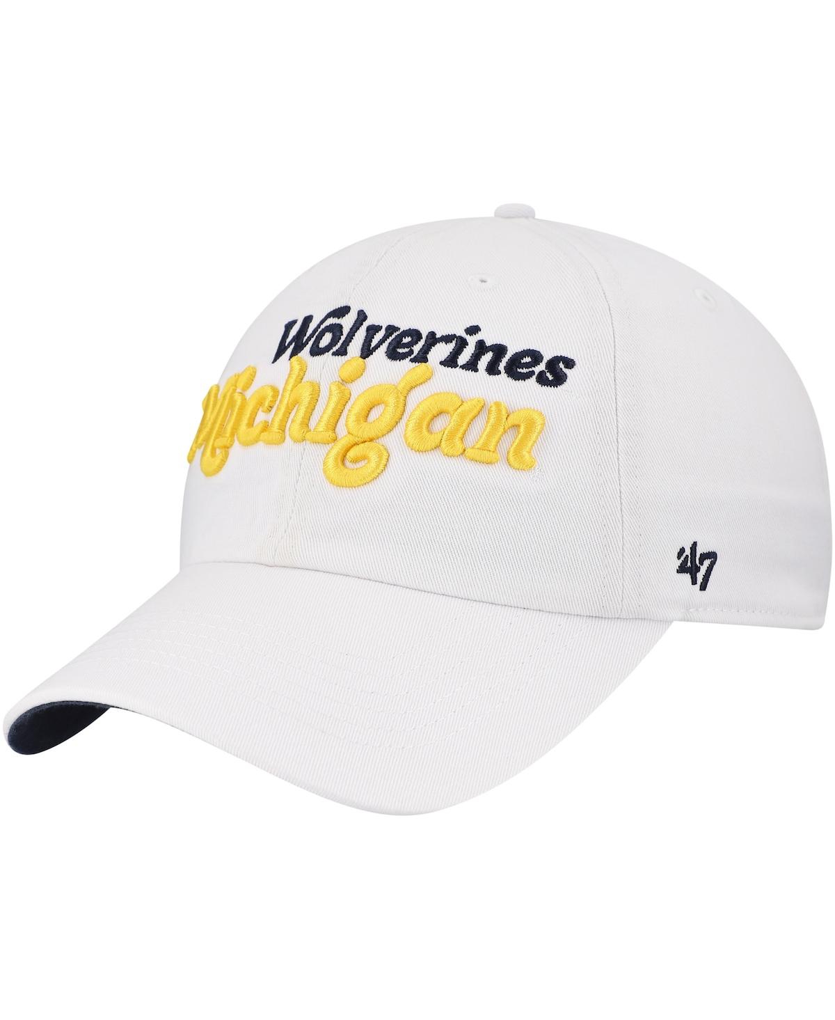 Click here for 47 Brand Womens White Michigan Wolverines Pensacol... prices