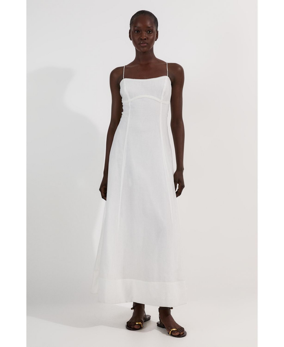 Click here for Karen Millen Womens Strappy Woven Midi Dress - Ivo... prices