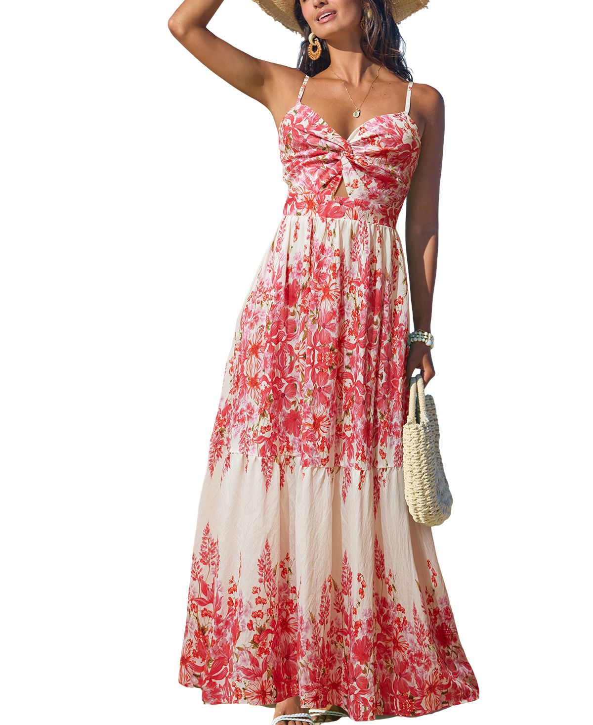 Click here for Cupshe Womens First Dance Floral Maxi Beach Dress... prices