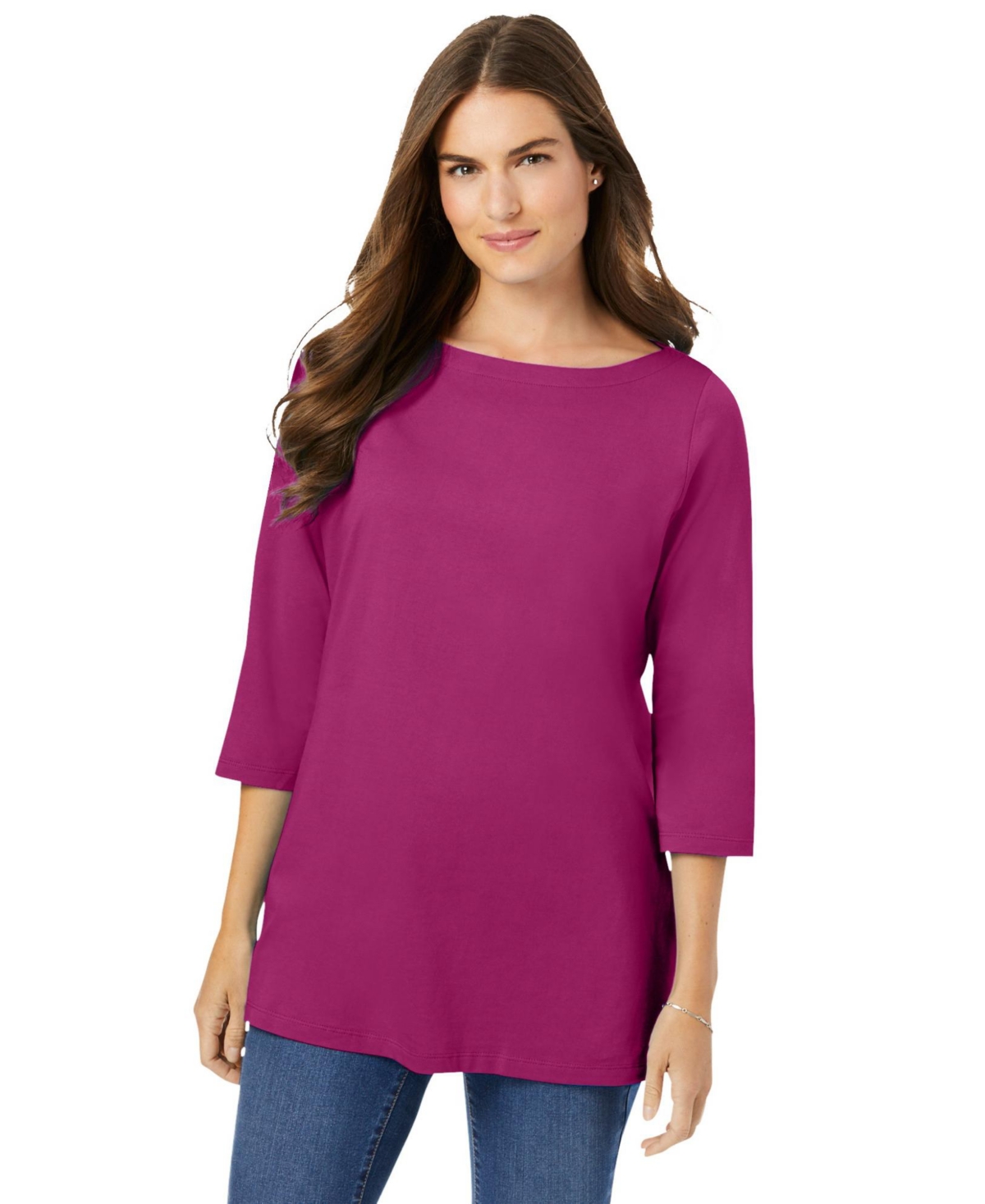 Click here for Woman Within Womens Within Perfect Three-Quarter S... prices