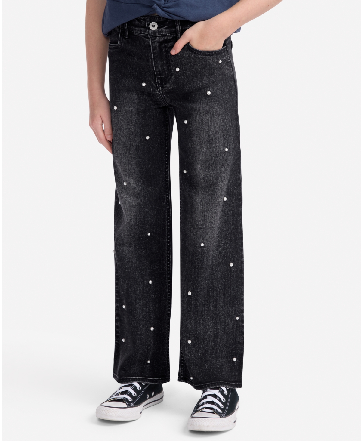 Click here for abercrombie kids Girls High-Rise Embellished Wide... prices