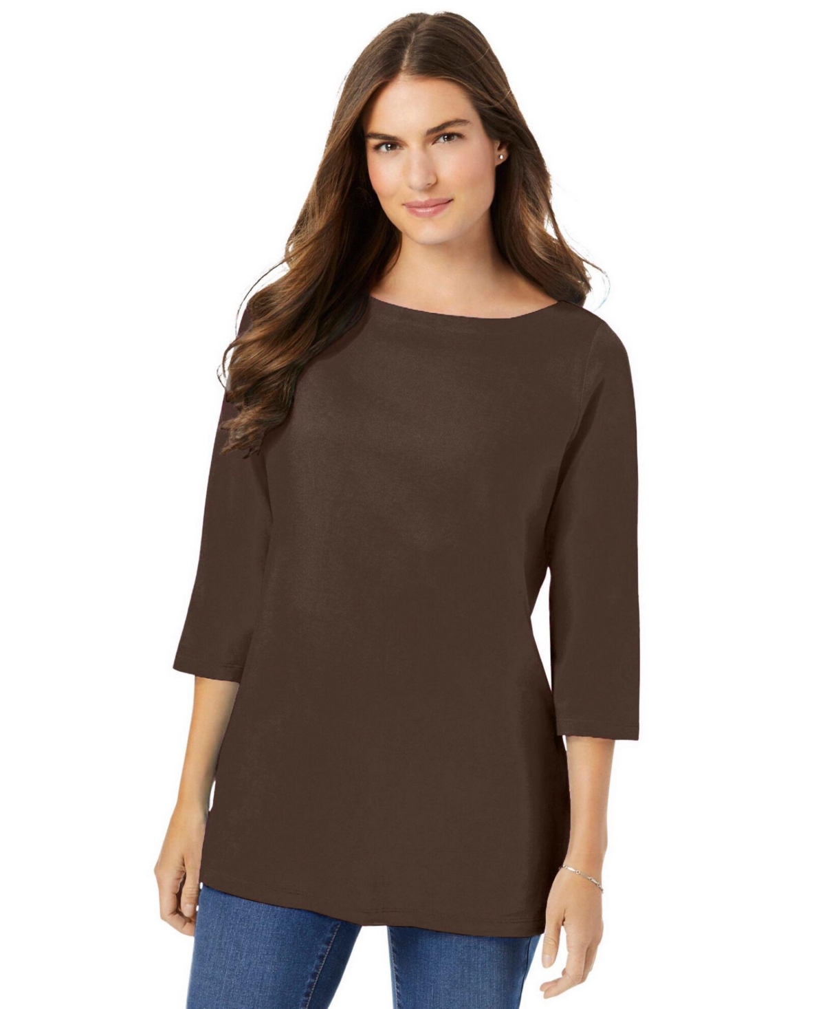 Click here for Woman Within Womens Within Perfect Three-Quarter S... prices