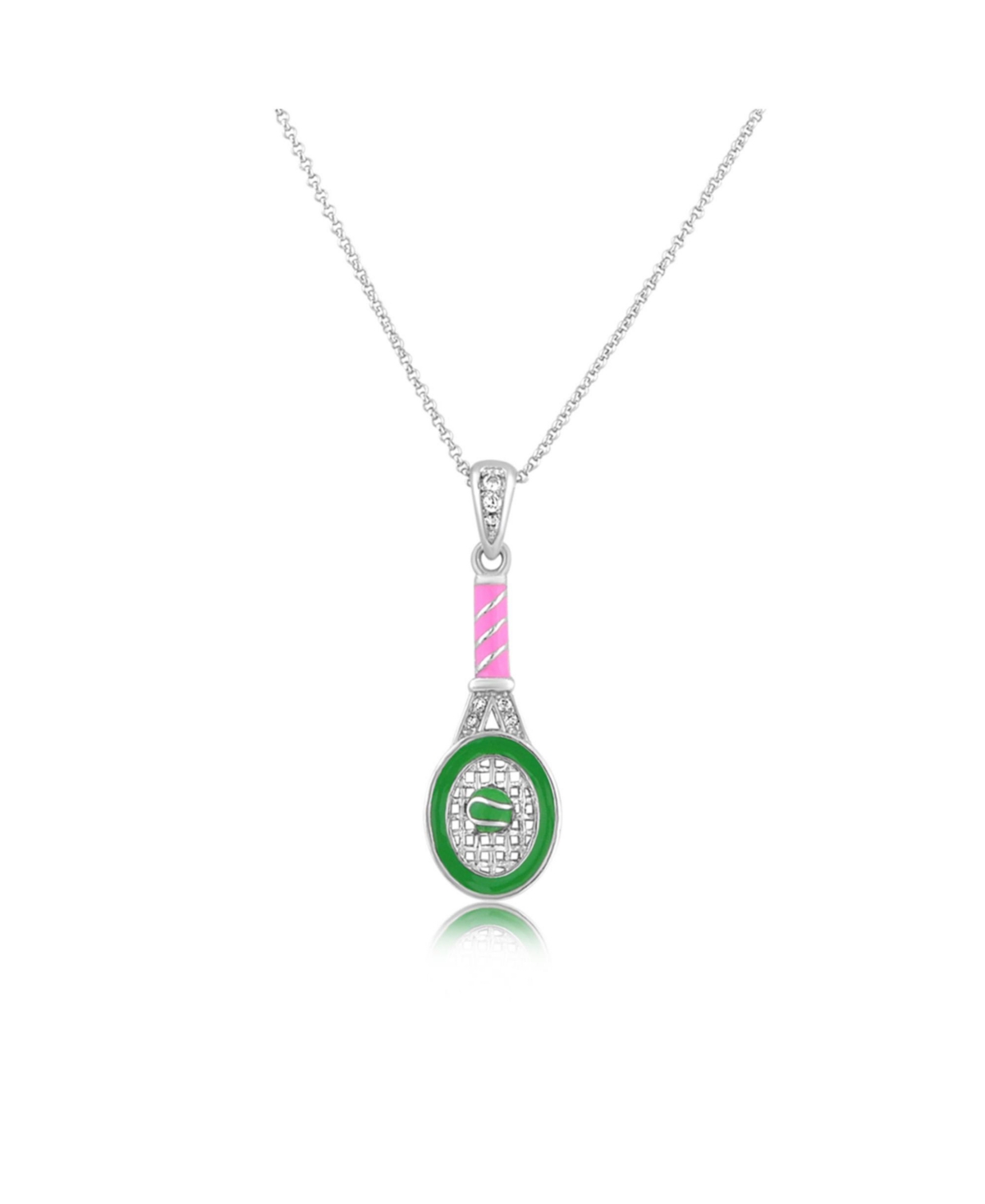 Click here for Chanteur/Girl/Tennis Racket Green Pink Crystal Whi... prices