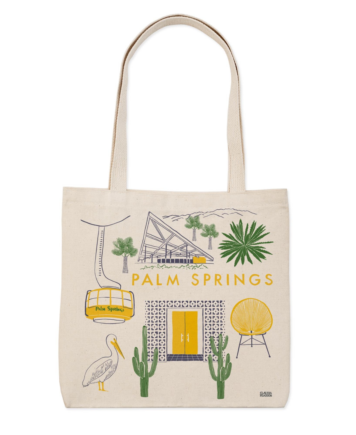 Click here for Palm Springs Everyday Tote - Yellow  green  gray prices