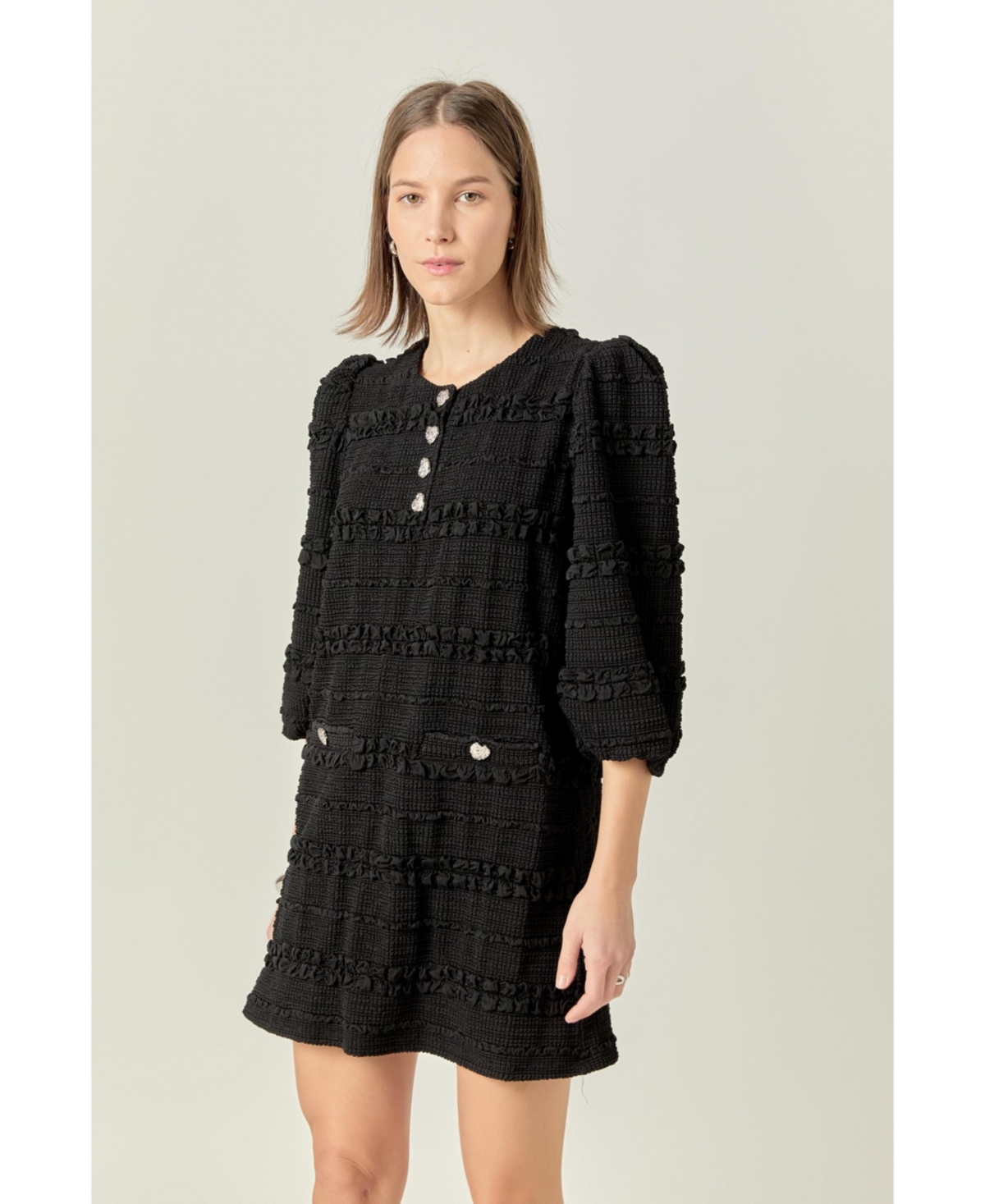 Click here for English Factory Womens Smocked Fabric Puff Sleeve... prices