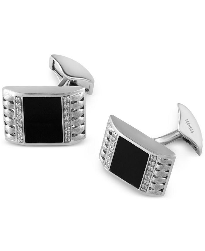 EFFY Collection Gento by EFFY® Onyx (12mm x 9mm) and Diamond (2/5 ct. t ...