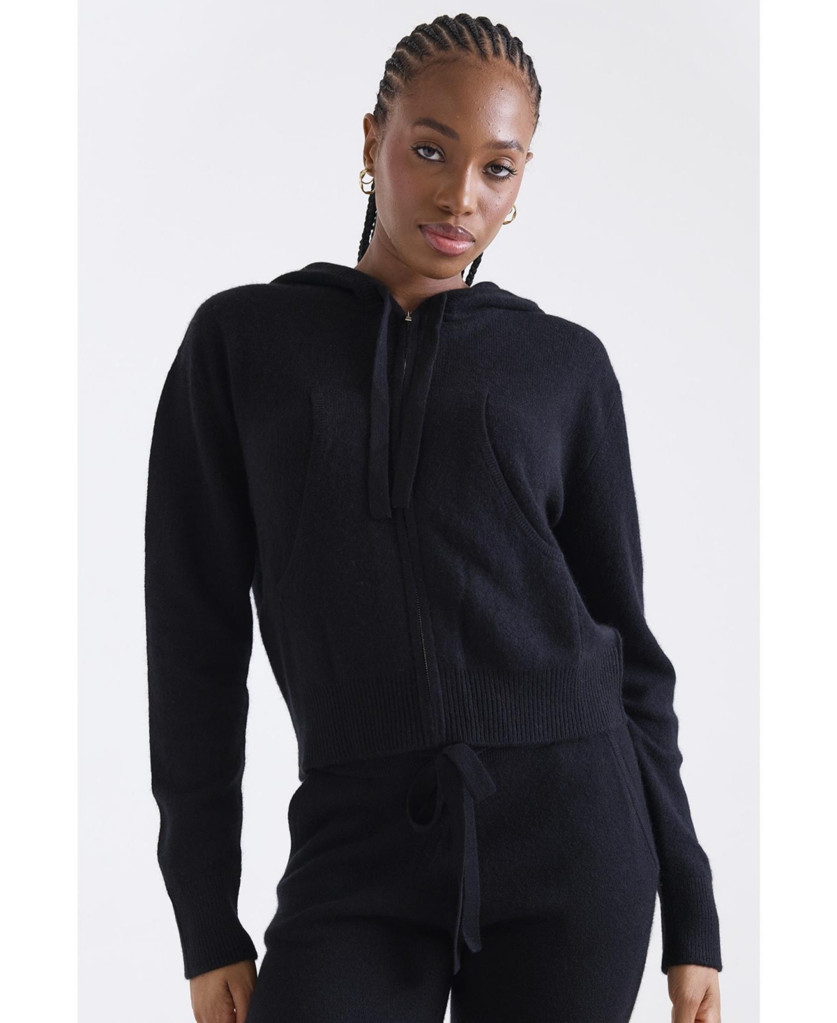 Click here for 1982 Womens Lavinia Crop Zip Up Cashmere Sweater -... prices