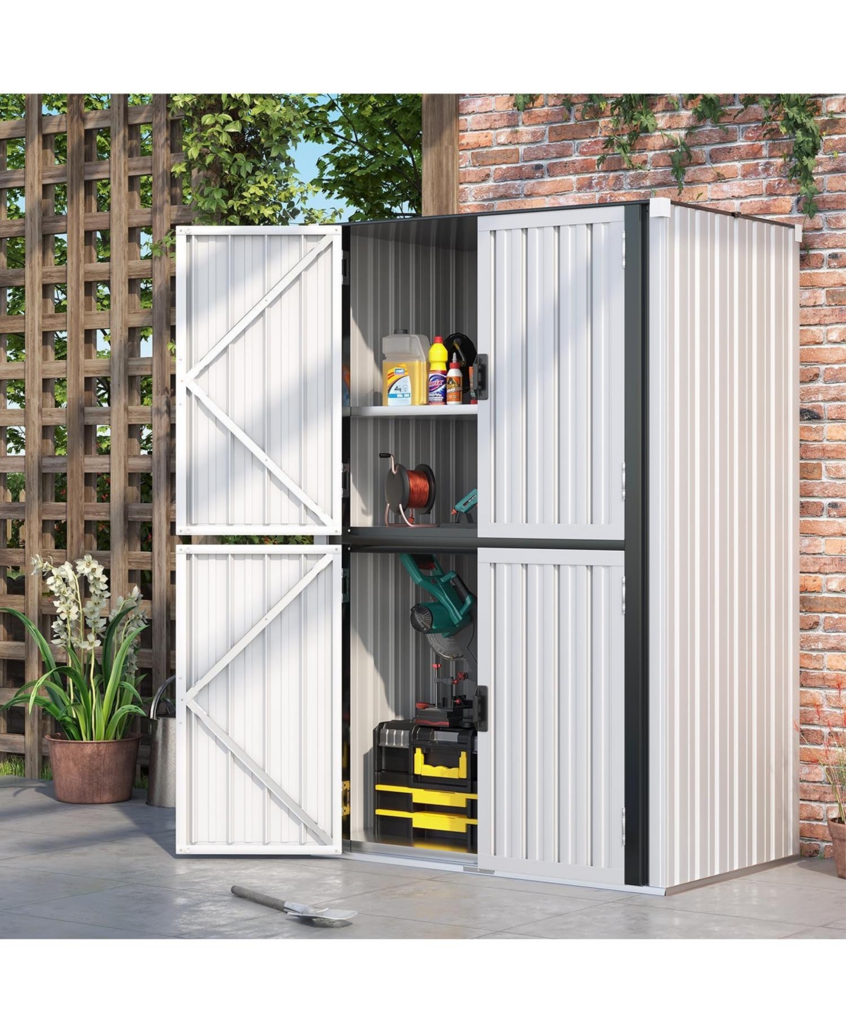 Click here for Aecojoy Outdoor Storage Cabinet Waterproof with Sh... prices