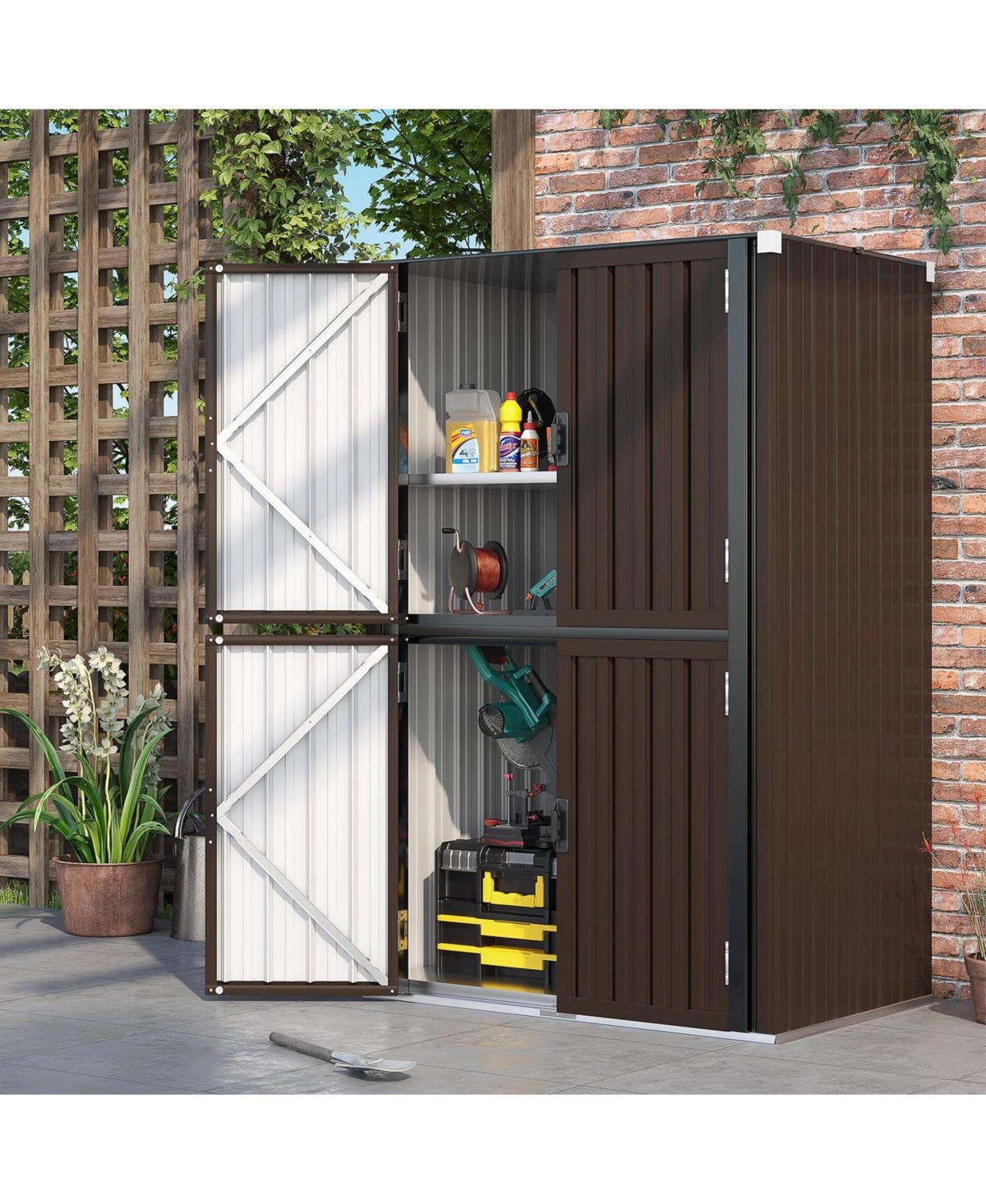 Click here for Aecojoy Outdoor Storage Cabinet Waterproof with Sh... prices