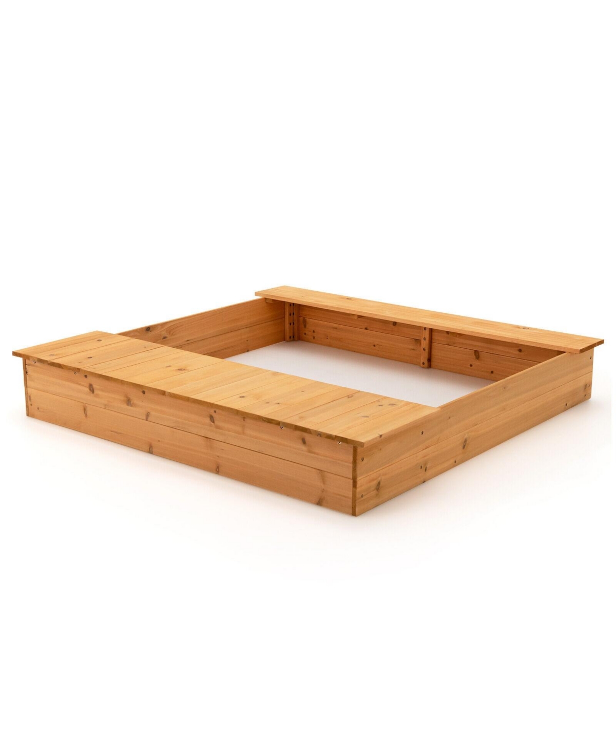 Click here for Kids Wooden Sandbox with Bench Seats and Storage B... prices