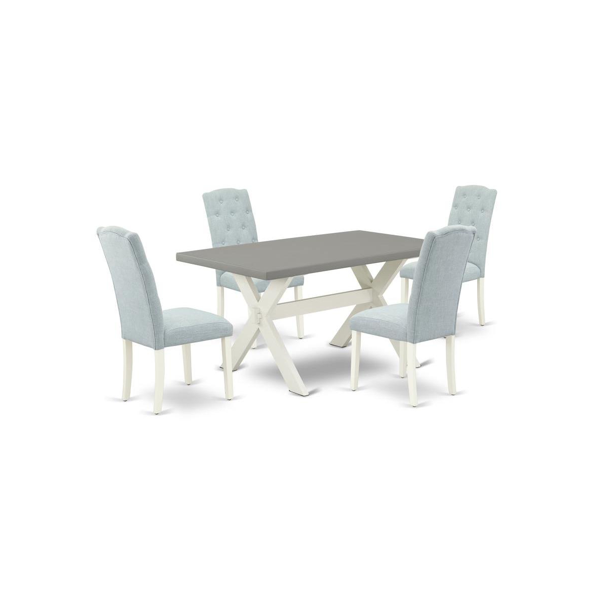 Click here for East West Furniture 5-Pc Dining Room Table Set- 4... prices