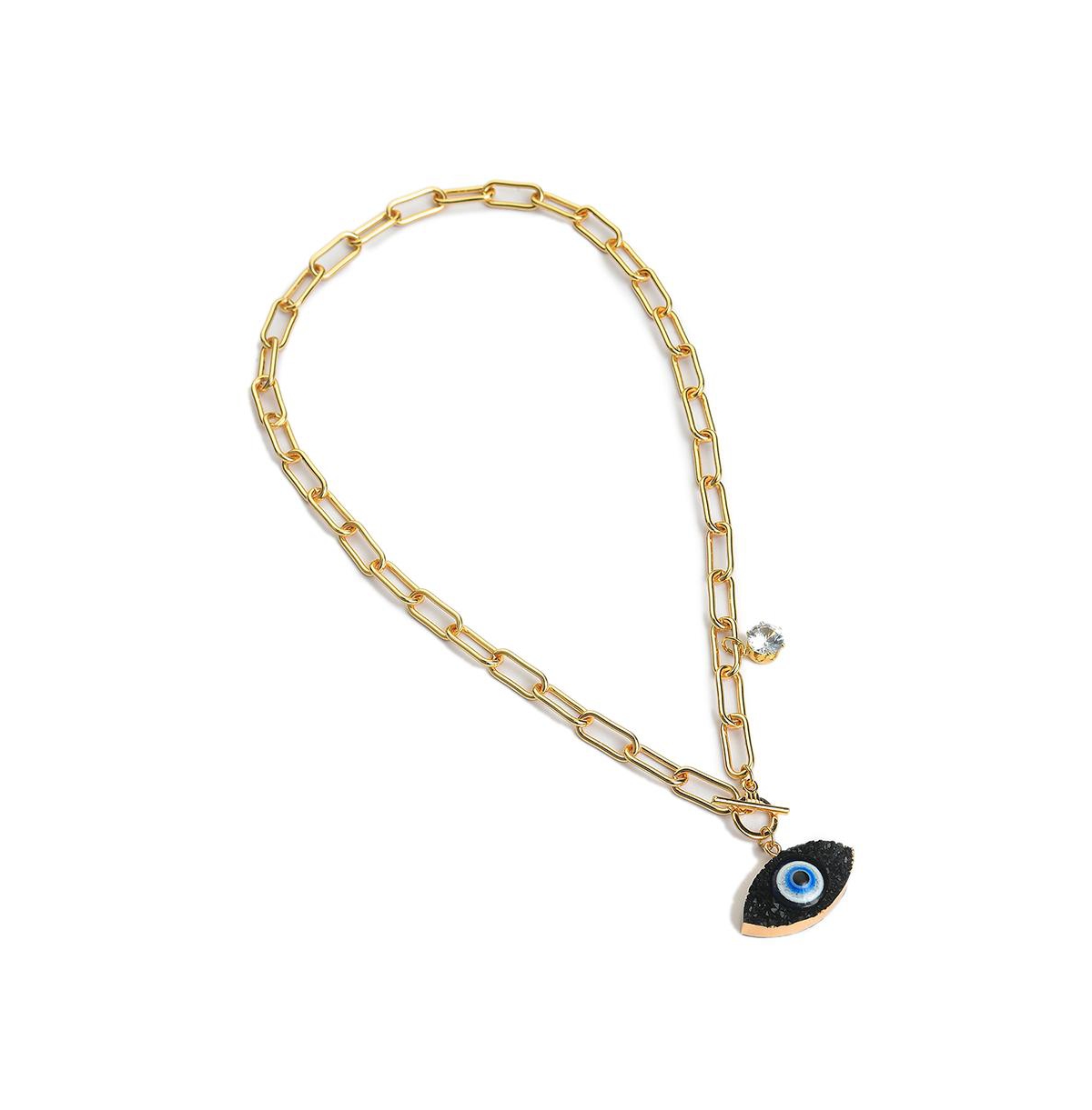 Click here for Sohi Womens Evil-Eye Chain Necklace - Blue prices