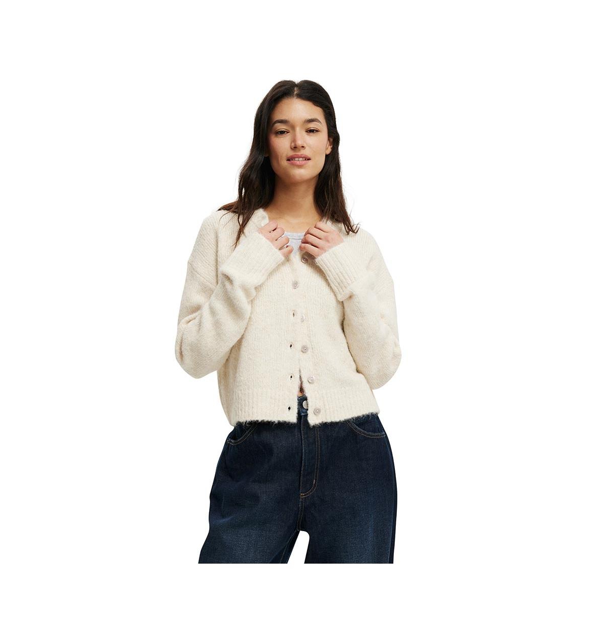 Click here for Cotton On Womens Lofty Luxe Crew Cardigan - Porcel... prices