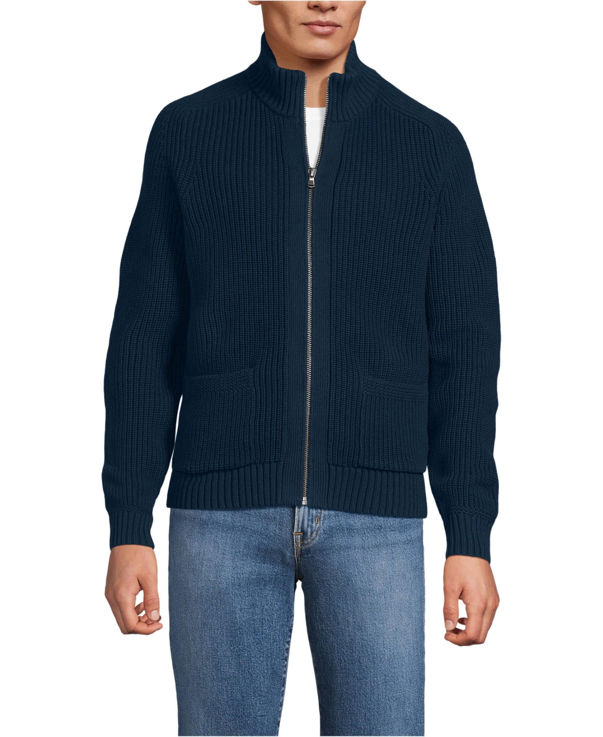 Click here for Lands End Mens Long Sleeve Drifter Full Zip Cardig... prices