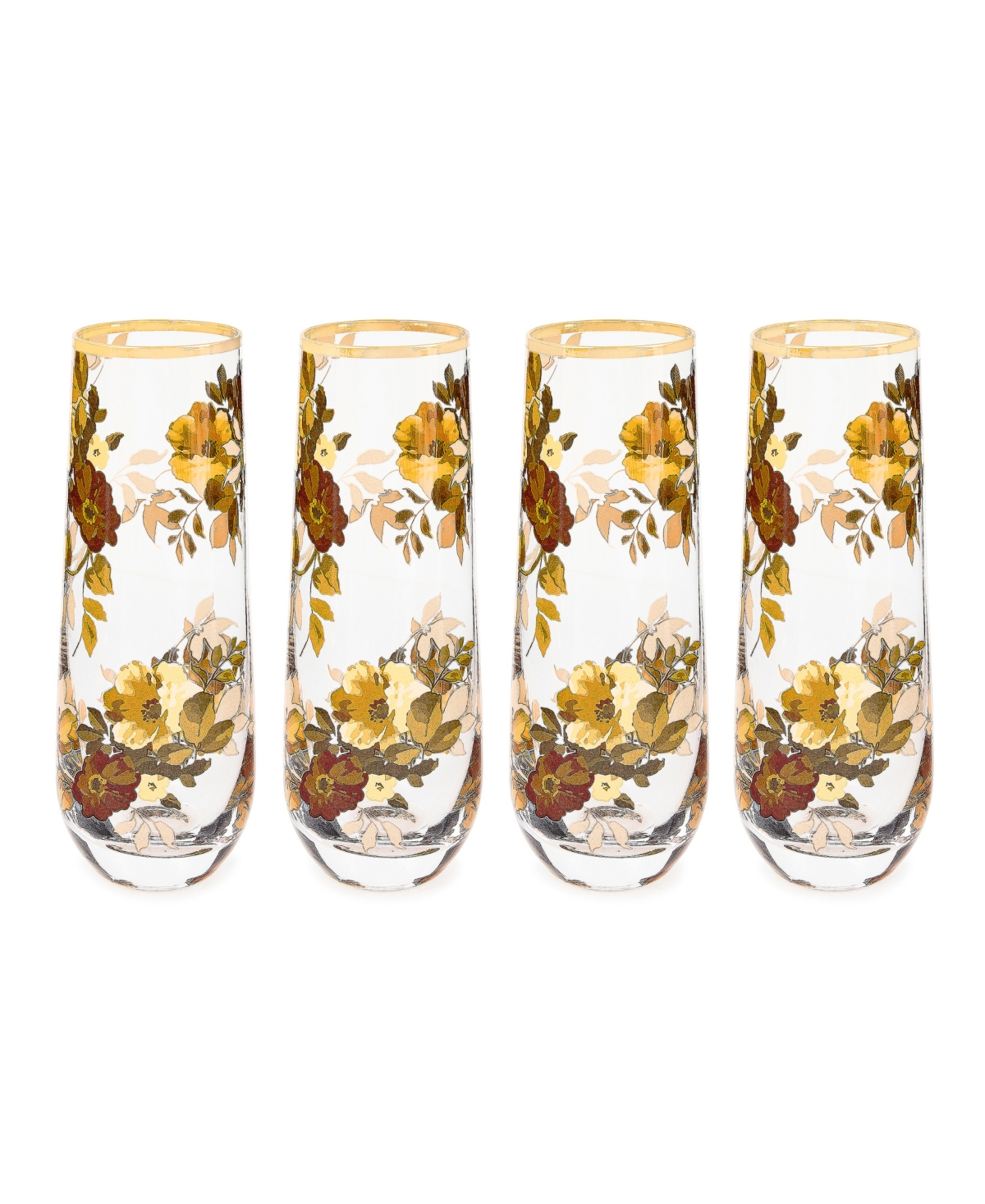 Click here for MacKenzie-Childs Wild Rose Stemless Flute Glasses... prices