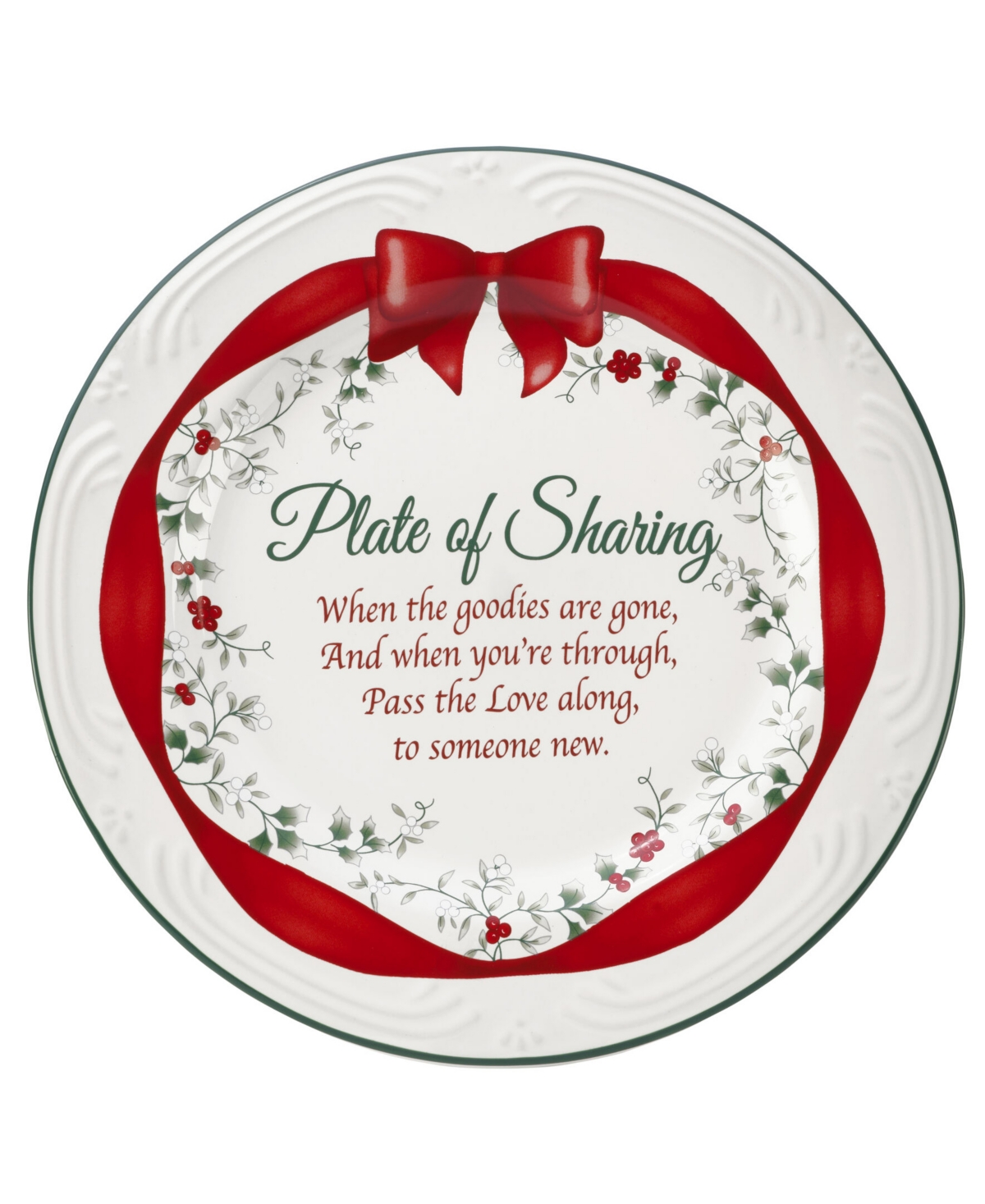 Click here for Winterberry Red Ribbon Sharing Plate - Assorted prices