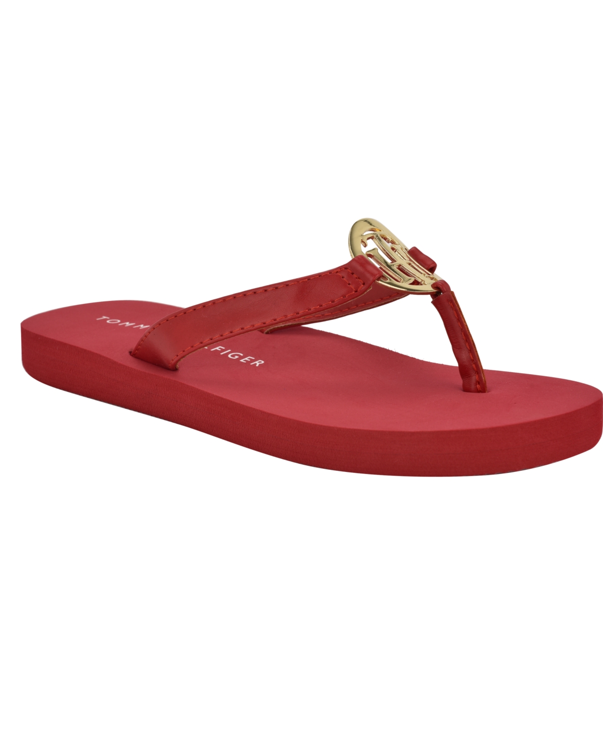 Click here for Tommy Hilfiger Womens Crelina Logo Flip Flop Sanda... prices