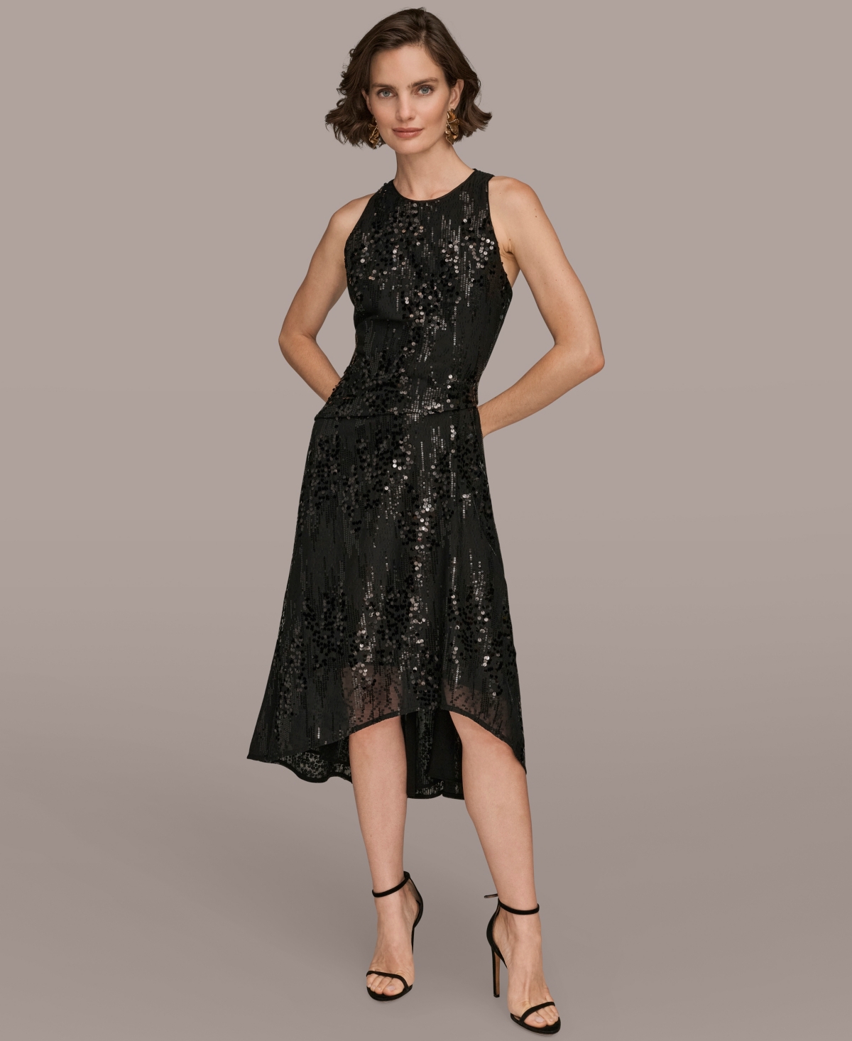 Click here for Donna Karan New York Womens Sleeveless Sequin Dres... prices