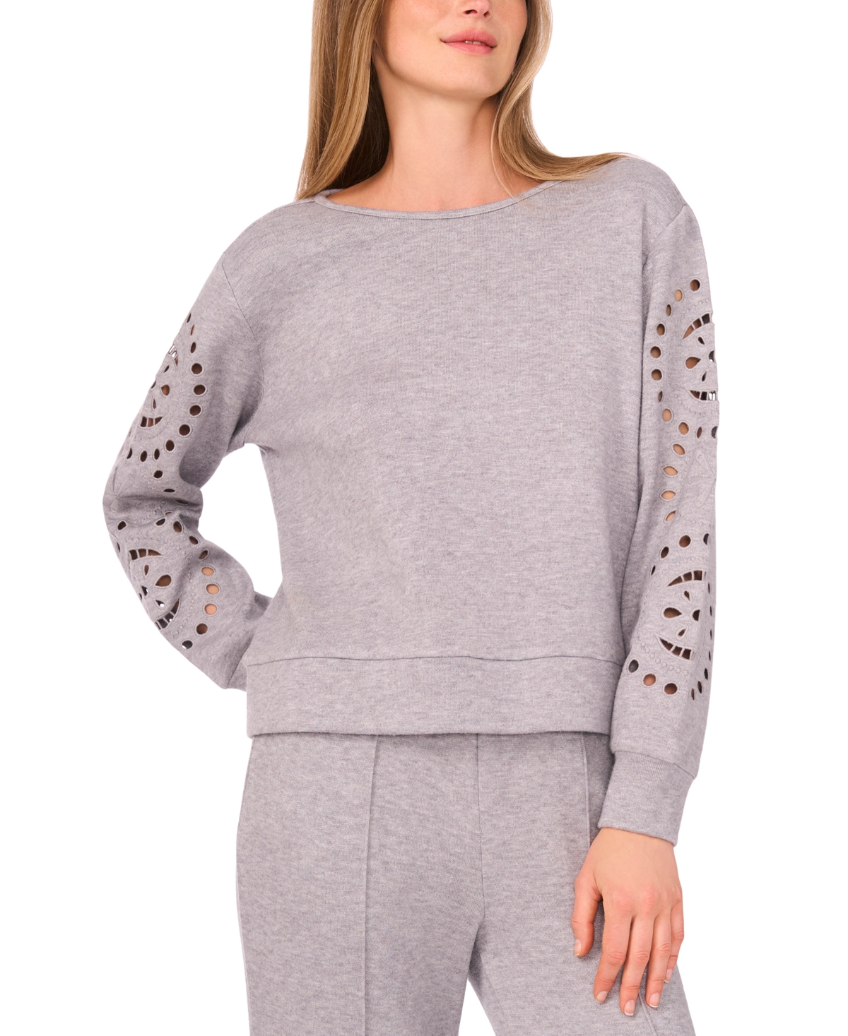 Click here for Vince Camuto Womens Crewneck Sweatshirt with Eyele... prices