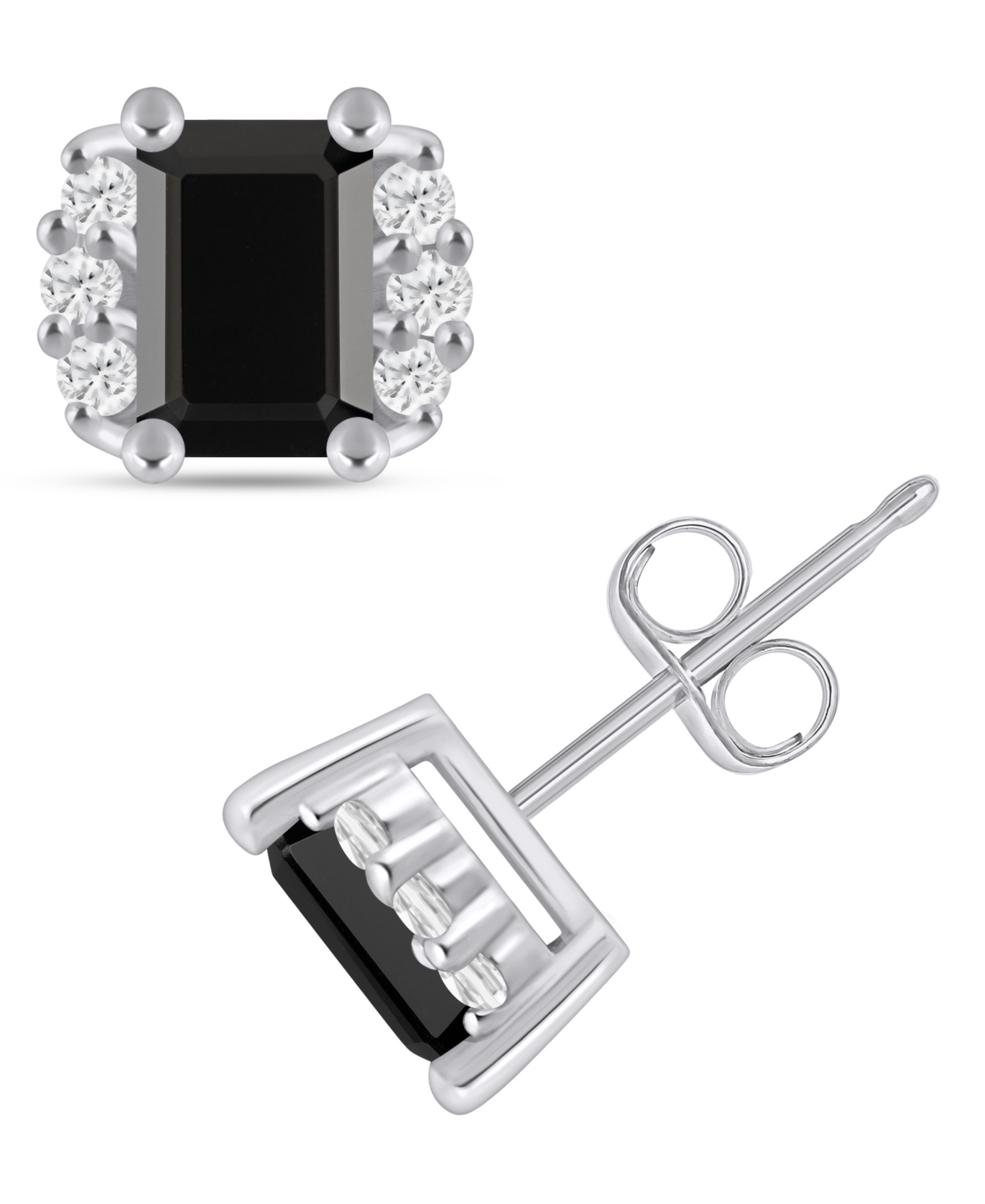 Click here for Macys Gemstone and Diamond 1/3 Stud Earrings in 10... prices
