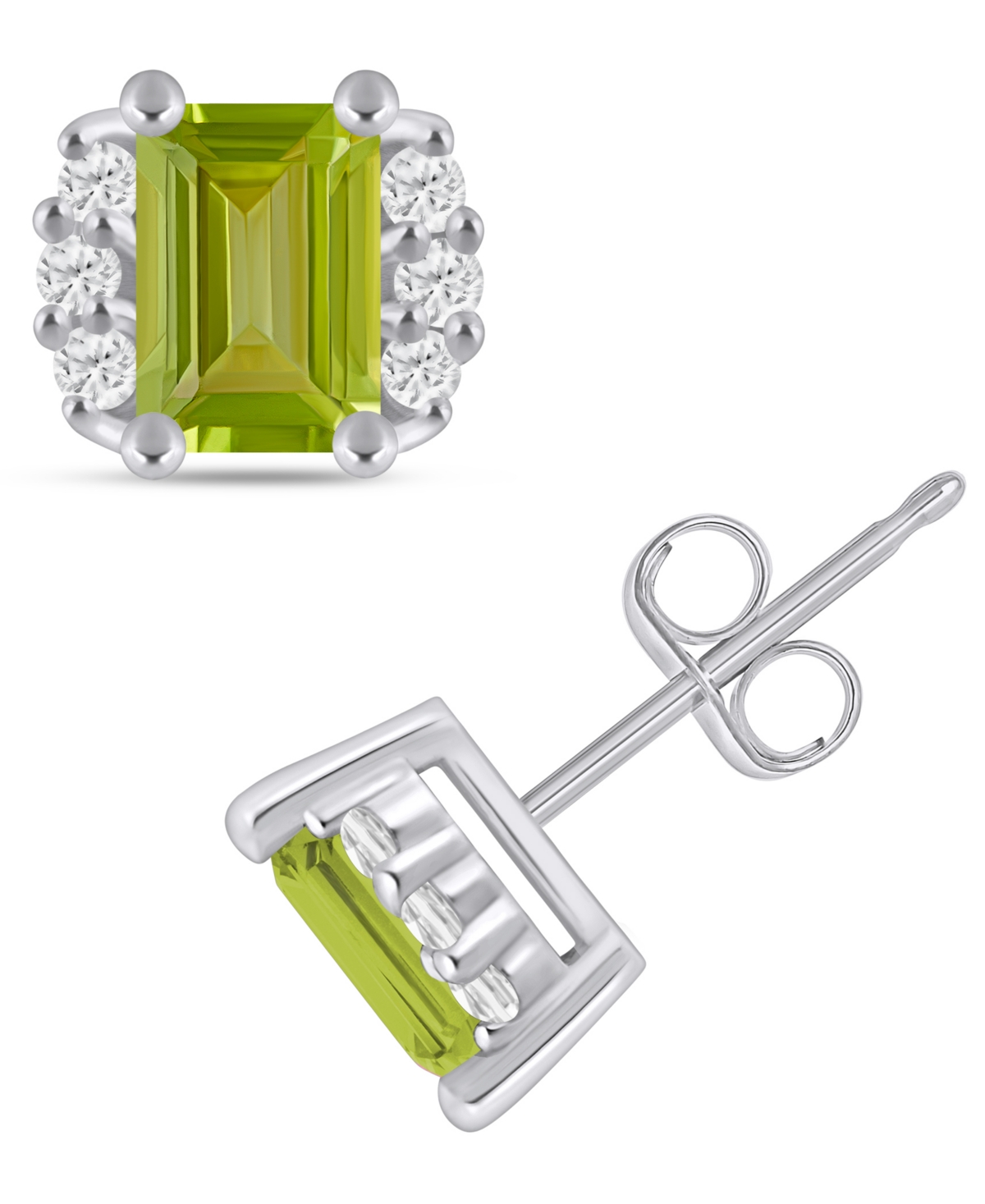 Click here for Macys Gemstone and Diamond 1/3 Stud Earrings in 10... prices