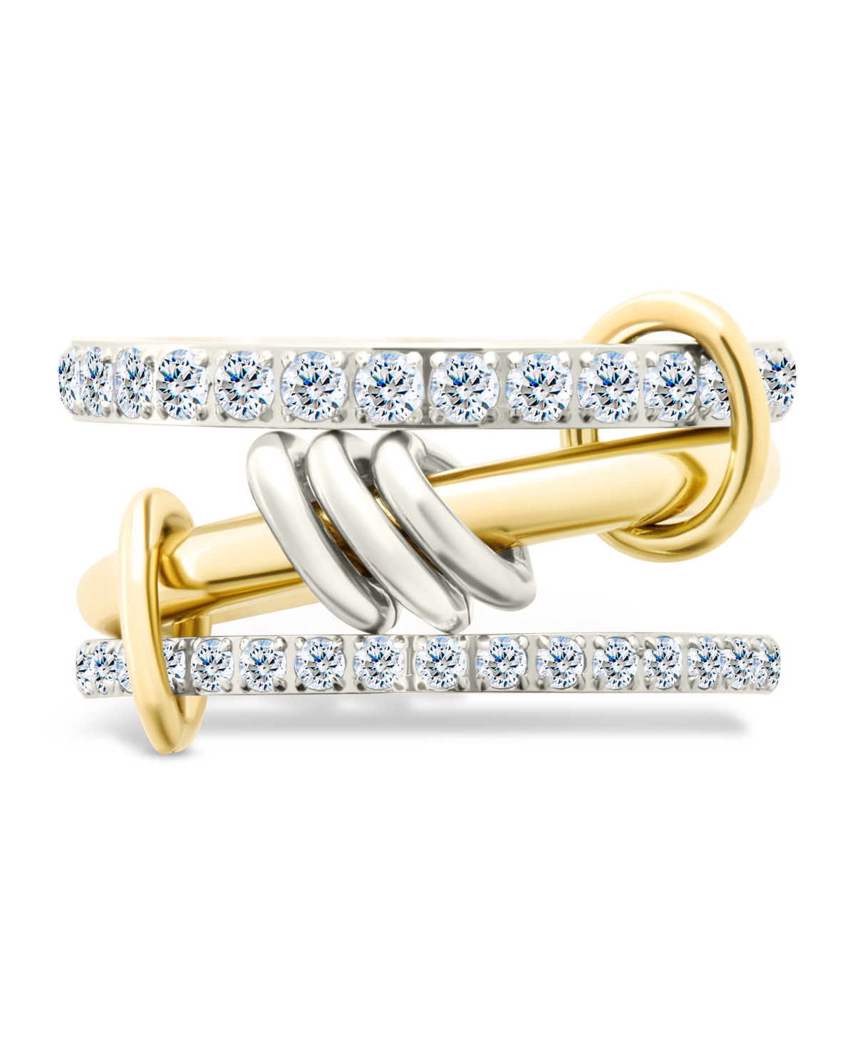 Click here for Sterling Forever Garwyn Linked Stacking Ring Set -... prices