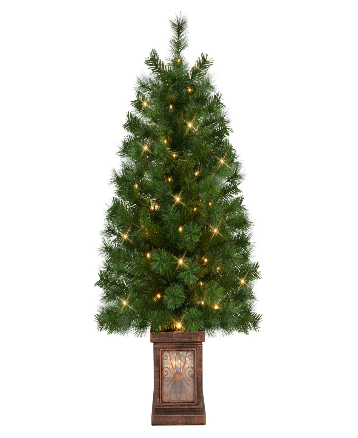 Click here for Puleo 3.5 Artificial Pre-Lit Potted Christmas Tree... prices