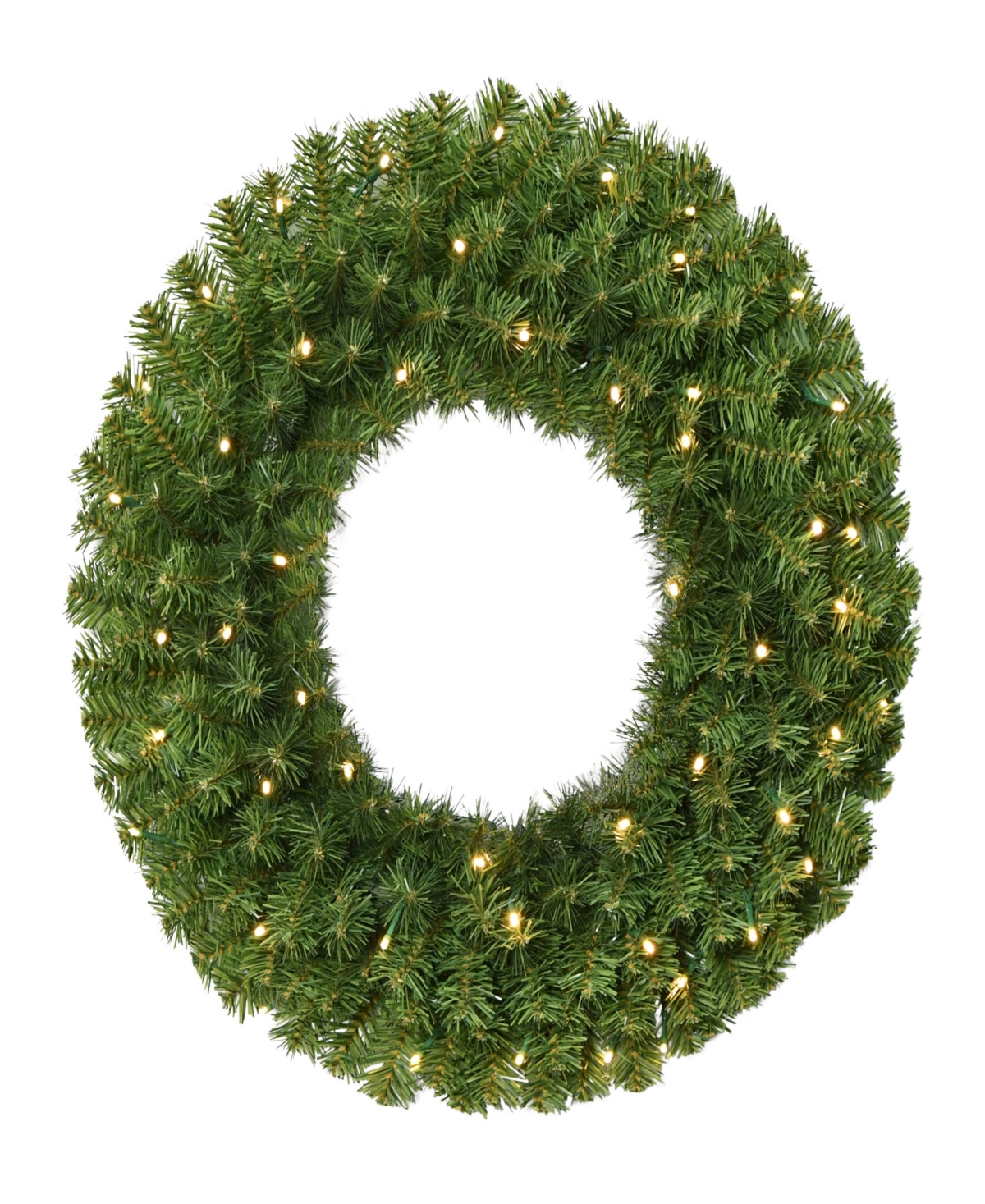 Click here for Puleo 24 Pre-Lit Artificial Christmas Wreath - Gre... prices