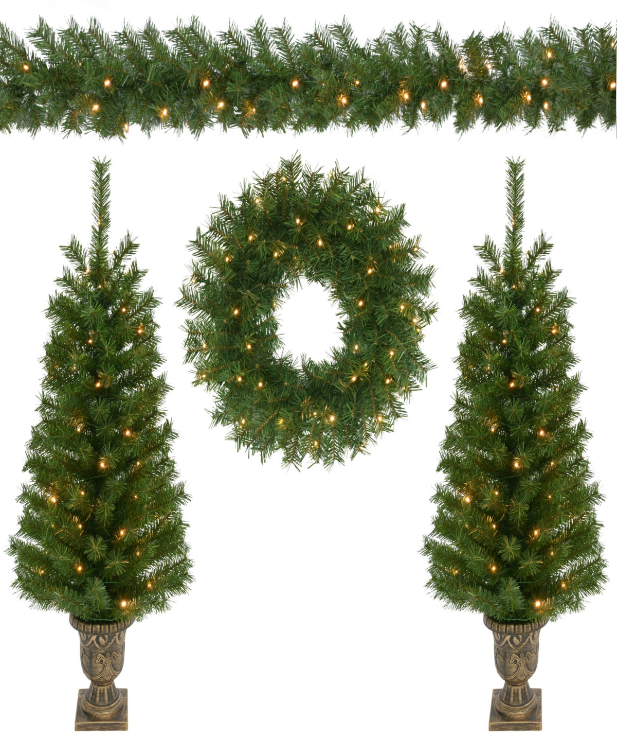 Click here for Puleo 4-Pc. Pre-Lit Artificial Christmas Decor Set... prices