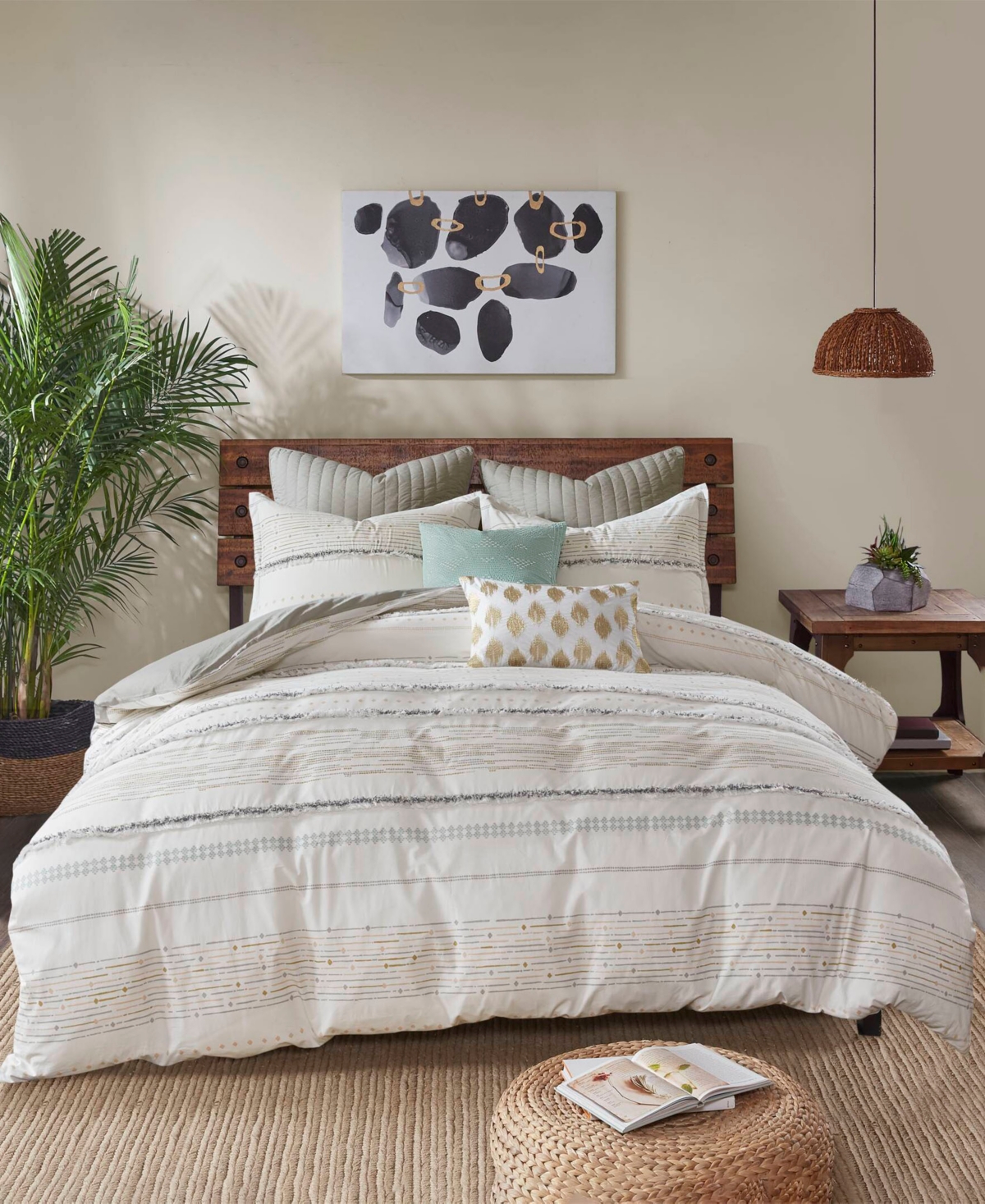 Click here for Ink+Ivy Nea Boho Stripe Cotton 3-Pc. Duvet Cover S... prices