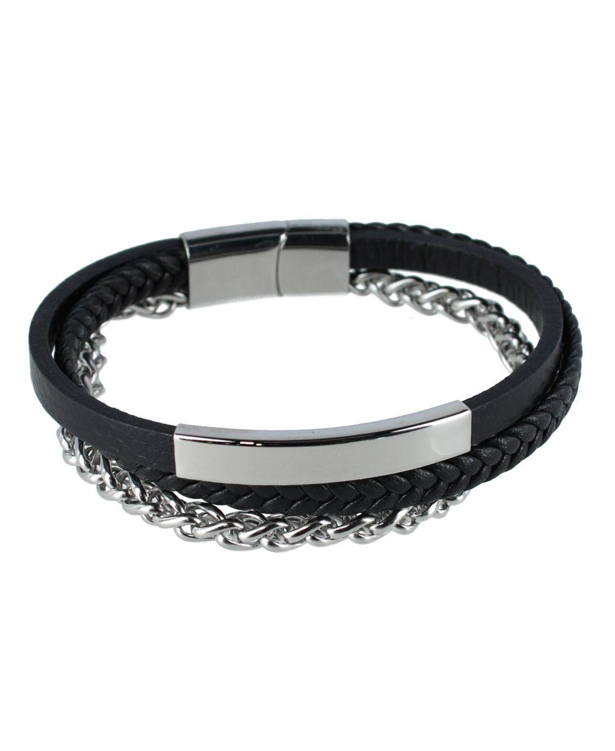 Click here for Trafalgar Zaid Metal and Leather Triple Strand Sec... prices