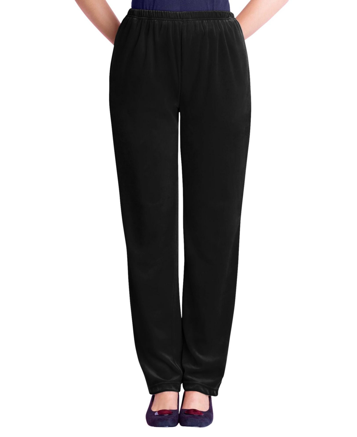 Click here for Woman Within Plus Size Velour Pant - Black prices