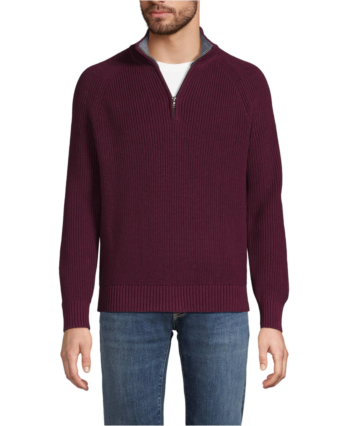 Click here for Lands End Big & Tall Drifter Quarter Zip Sweater -... prices