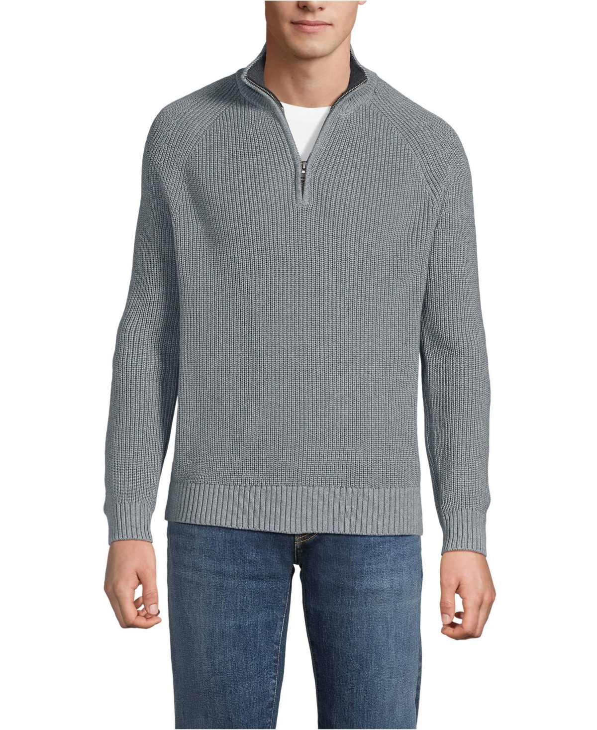 Click here for Lands End Big & Tall Drifter Quarter Zip Sweater -... prices
