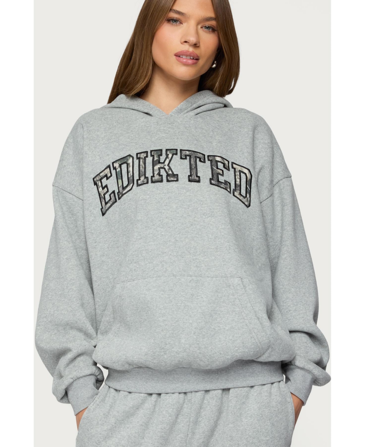 Click here for Edikted Womens Camo Crush Edikted Oversized Hoodie... prices